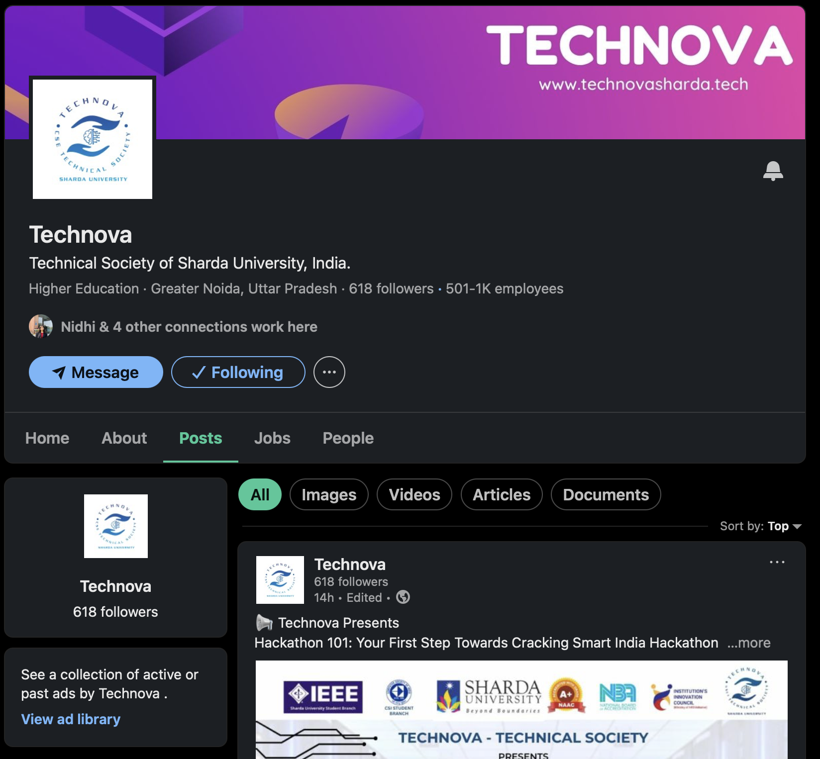 Technova Society · Events Calendar