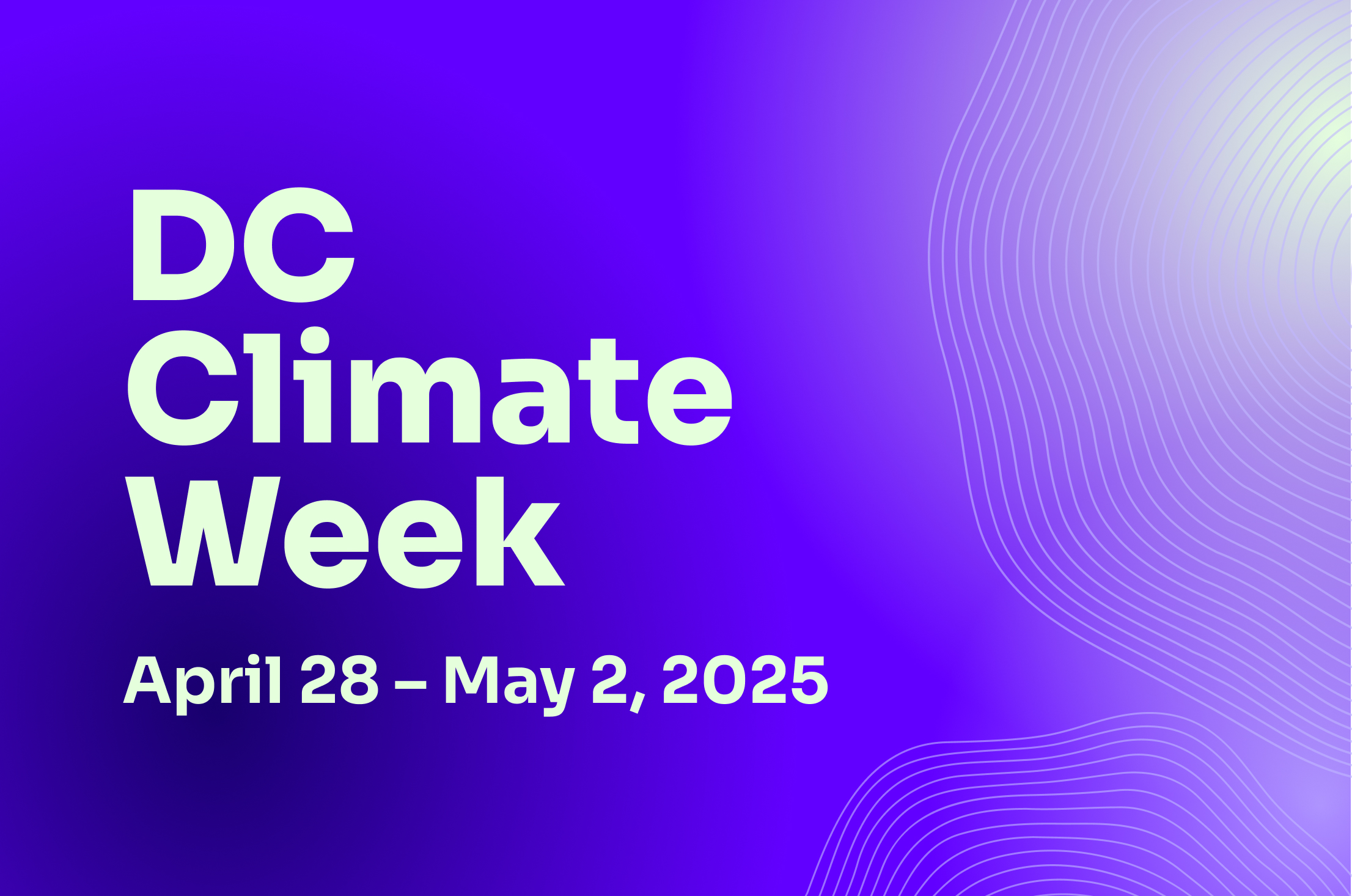 DC Climate Week · Events Calendar