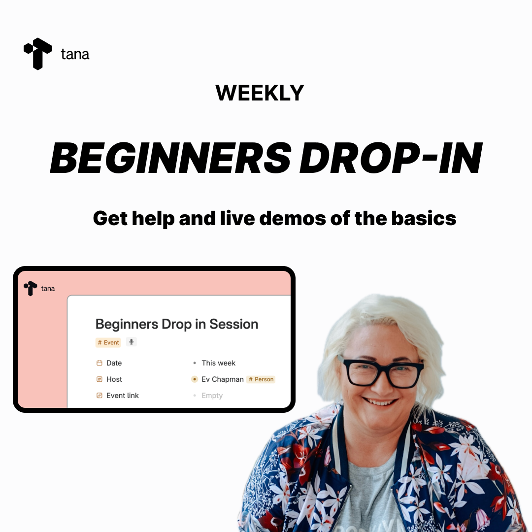 Tana Beginners Drop In Sessions · Events Calendar