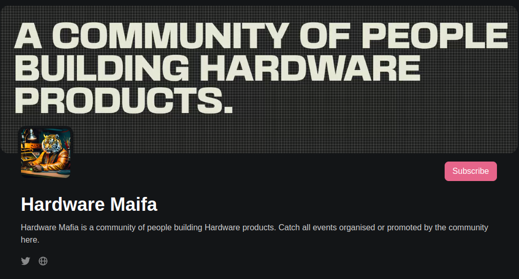 Hardware Mafia · Events Calendar