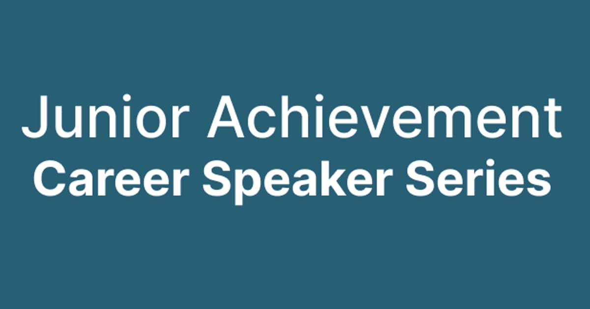Junior Achievement Career Speaker Series · Events Calendar