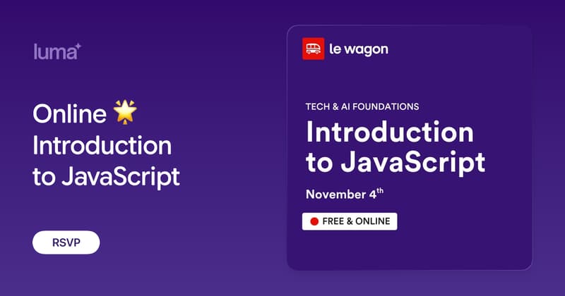 Online 🌟 Introduction to JavaScript · Luma