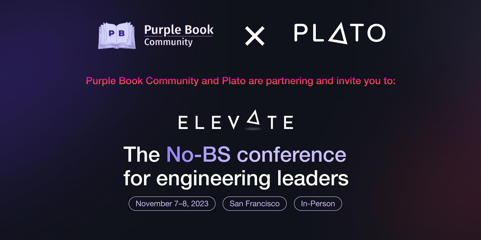 Plato Elevate x Purple Book Community - Apply for a free ticket · Luma