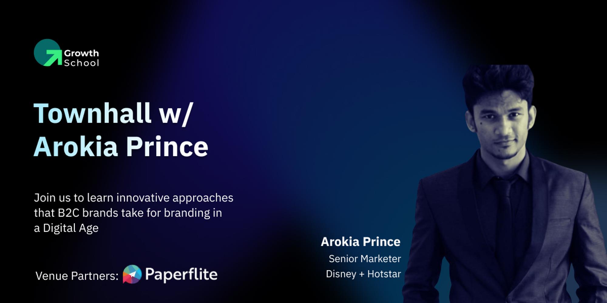 Townhall with Arokia Prince In Chennai · Luma