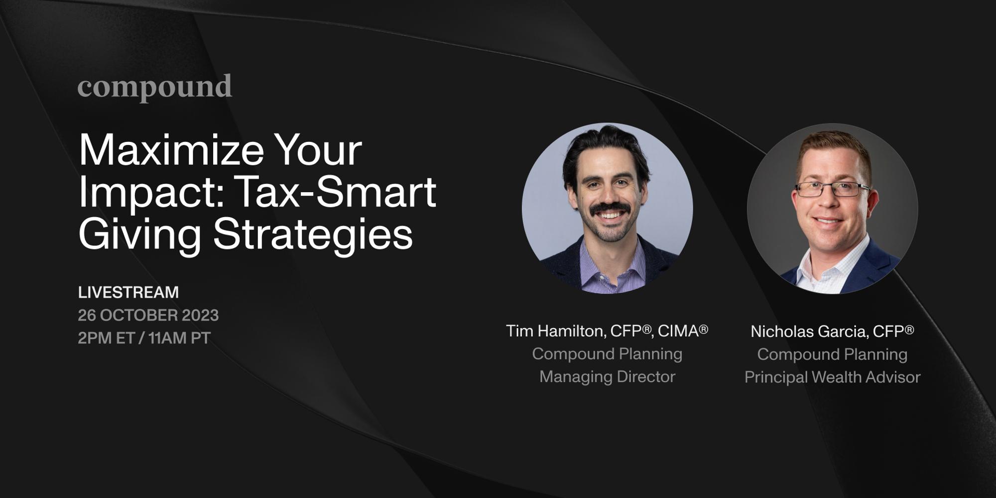Maximize Your Impact: Tax-Smart Giving Strategies · Zoom · Luma