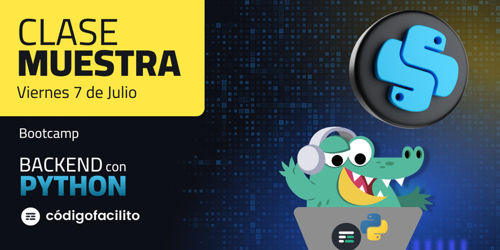CLASE MUESTRA: Bootcamp de Backend con Python · Zoom · Luma