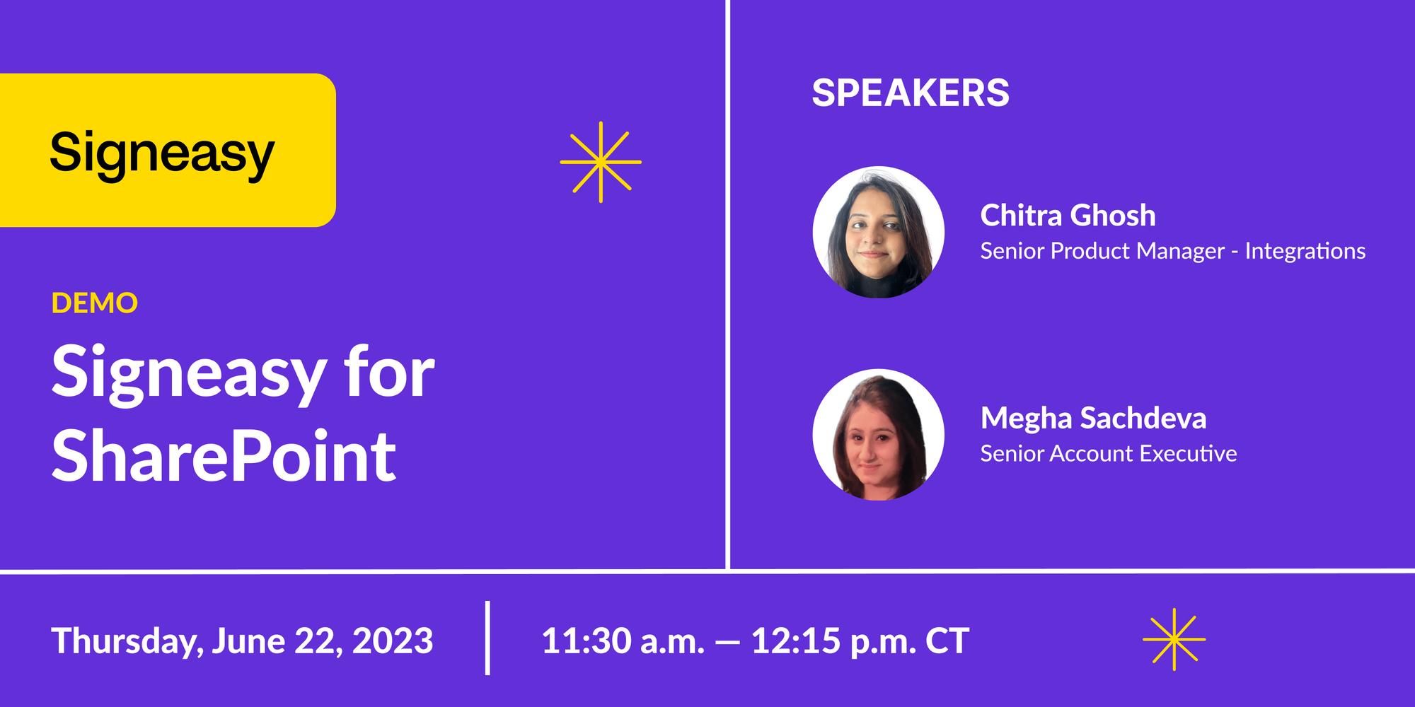 Signeasy for SharePoint | Interactive Demo · Zoom · Luma