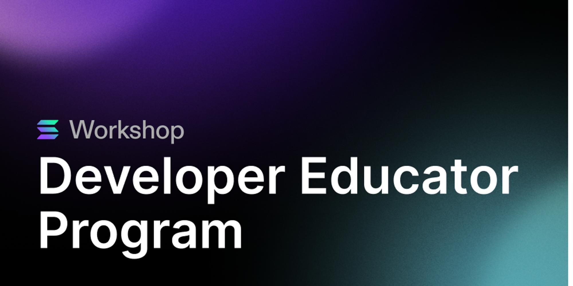 Developer Educator Program · Zoom · Luma