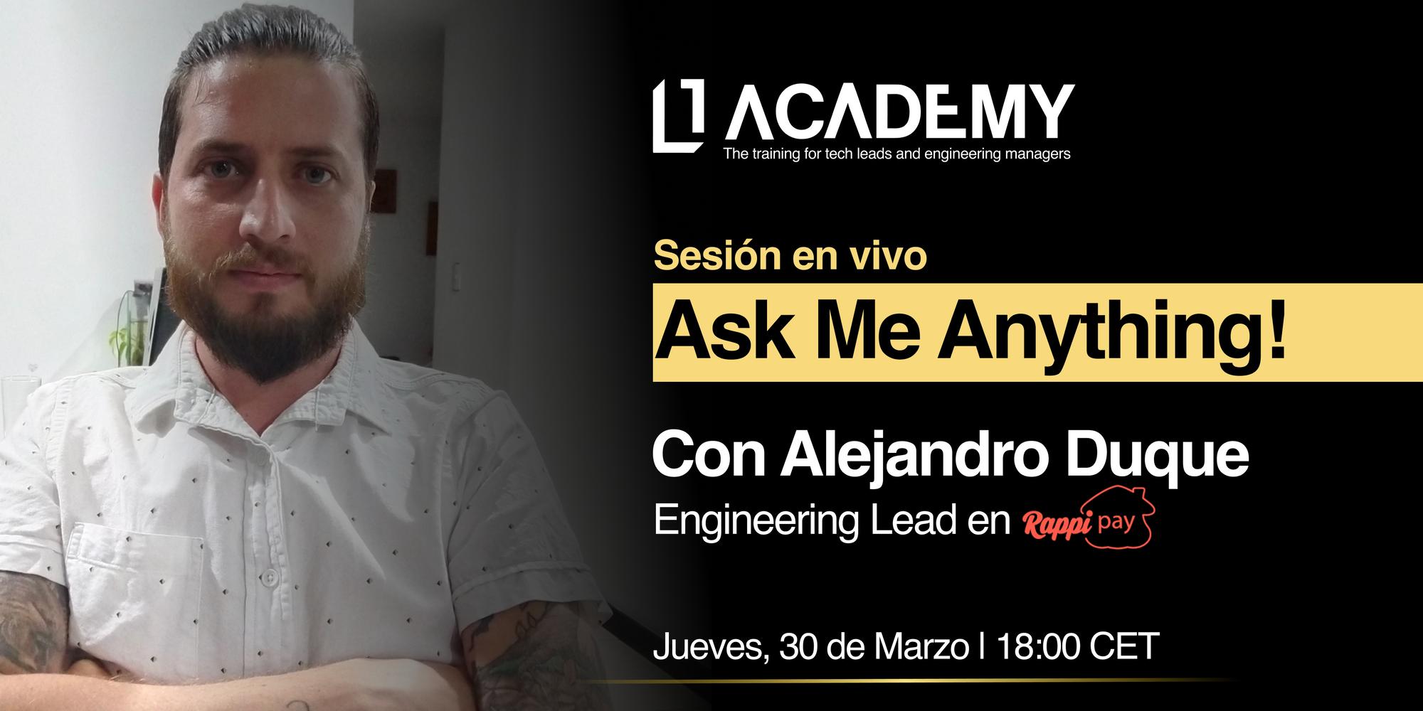 Ask Me Anything con Alejandro Duque, Engineering Lead en RappiPay · Zoom · Luma