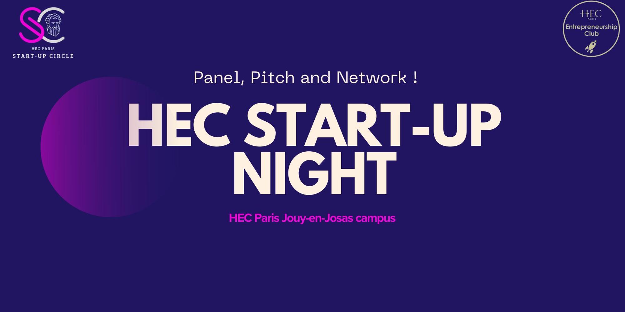 HEC Startup Night: Panel, Pitch and Network · Luma