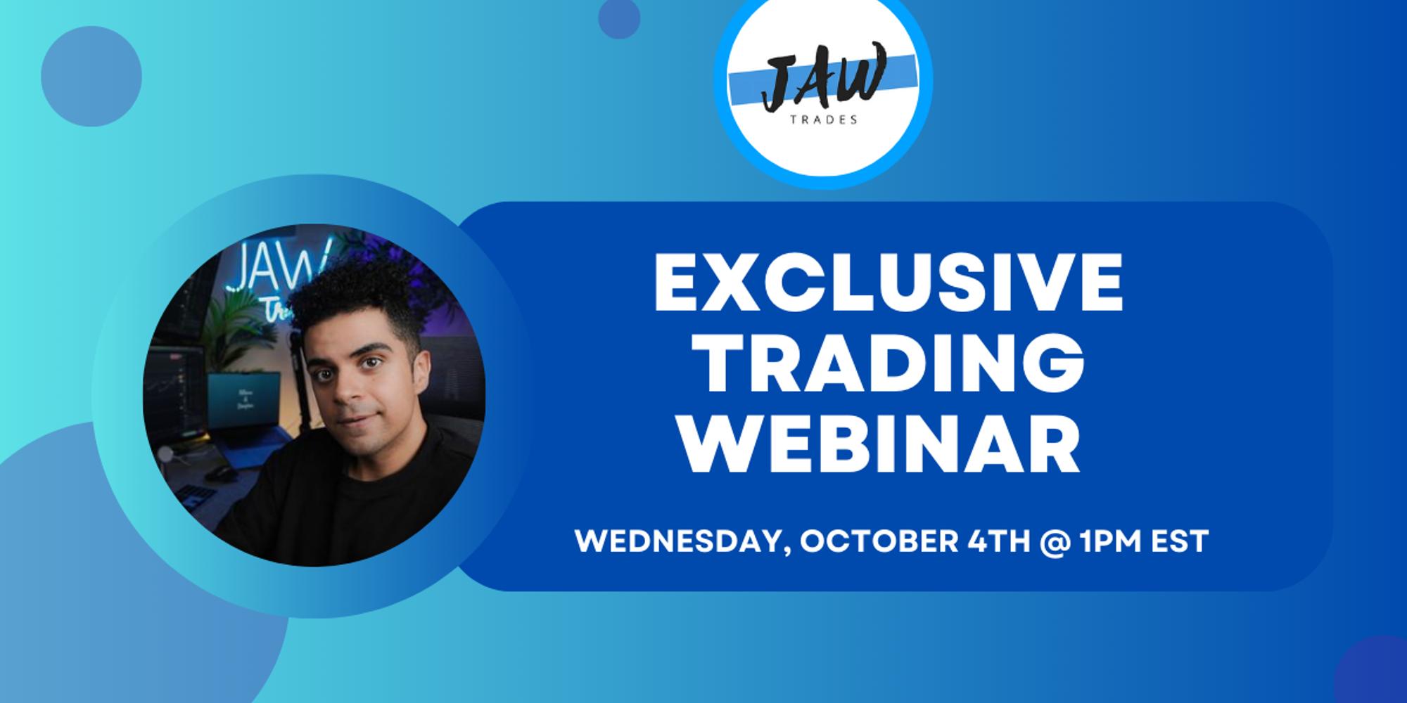 Exclusive Trading Webinar w/ Jay · Zoom · Luma