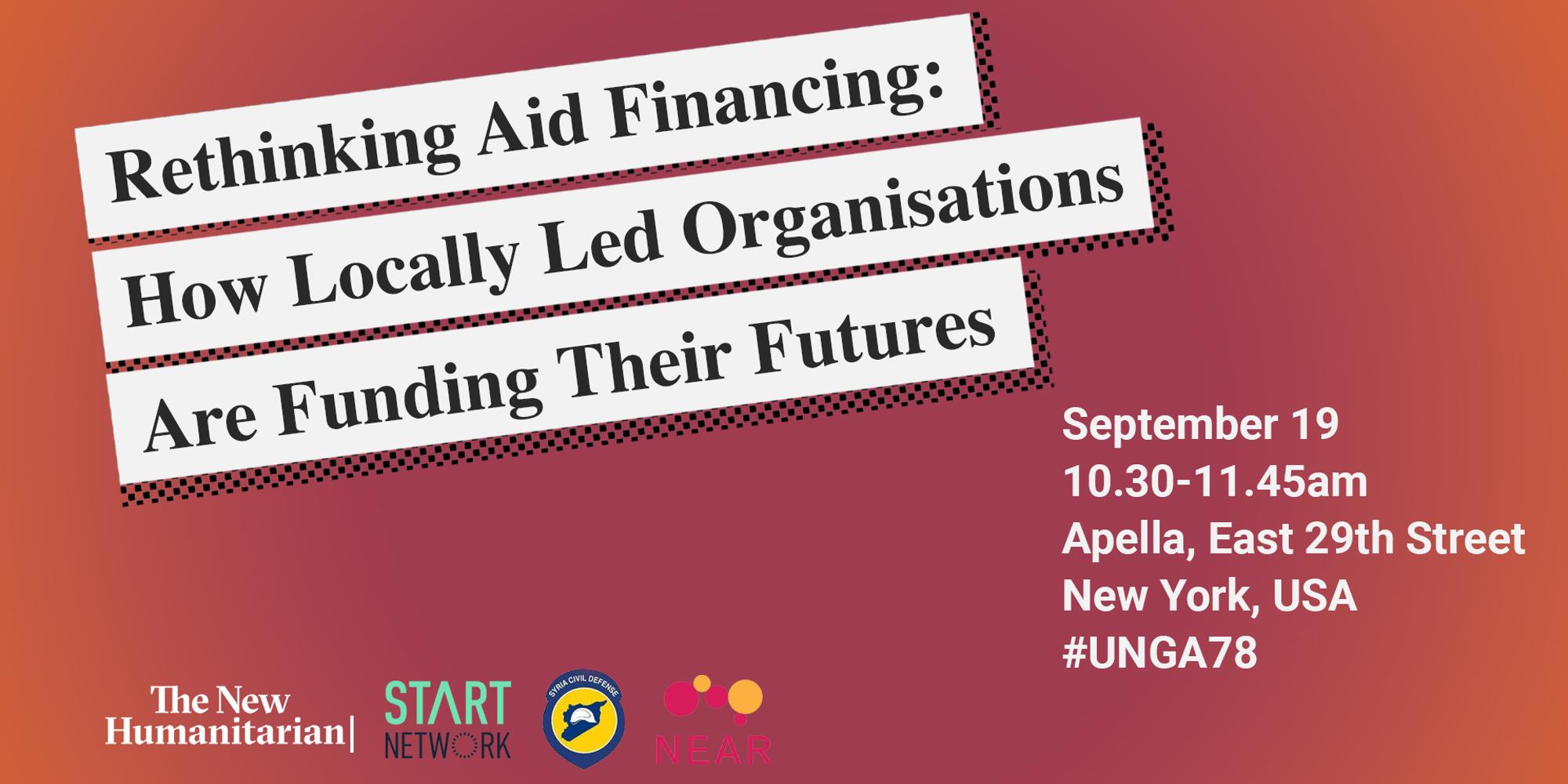 Watch the live stream: How Locally Led Organizations are Funding Their ...