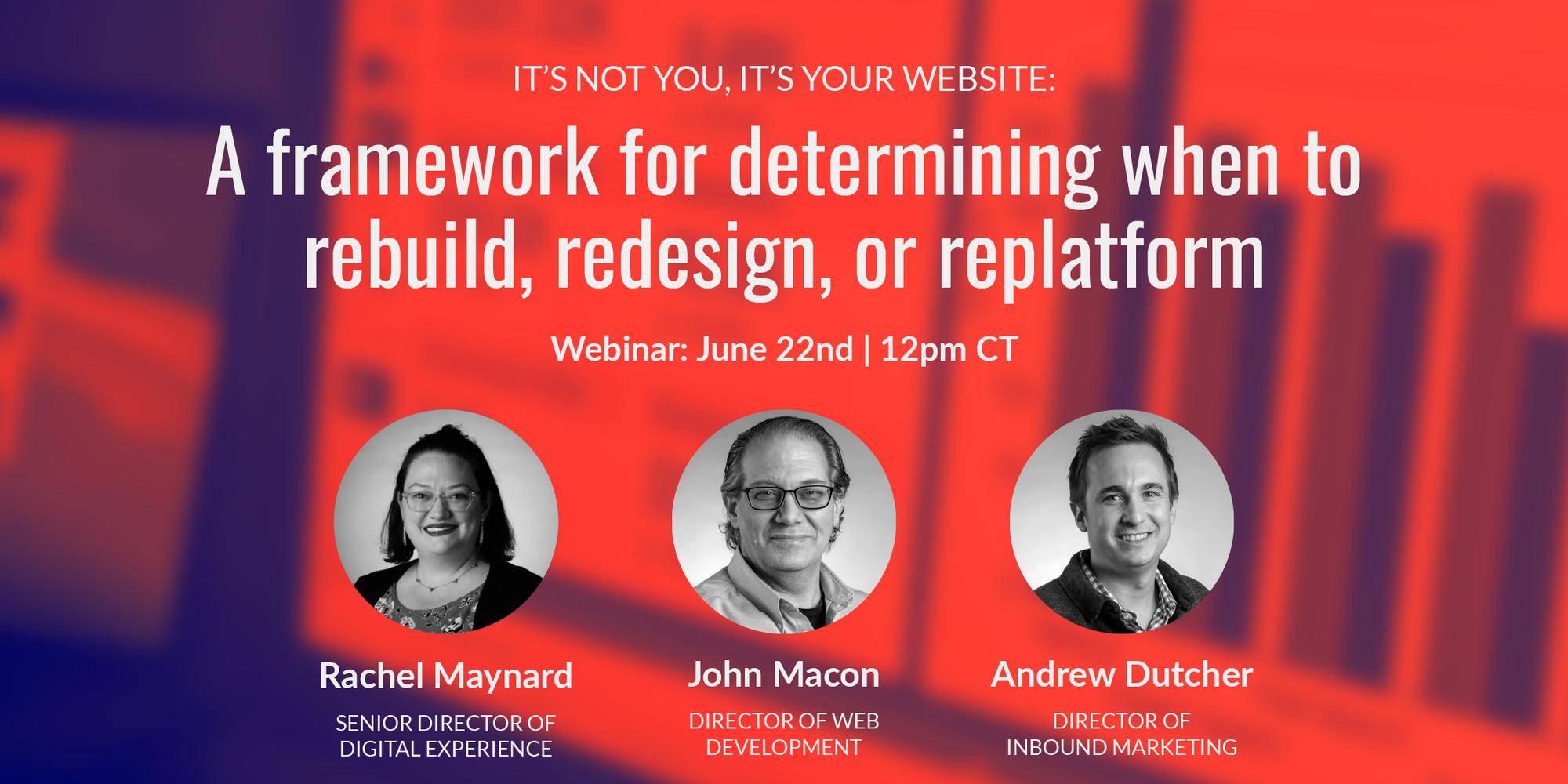 It’s not you, it’s your website: A framework for determining when to ...