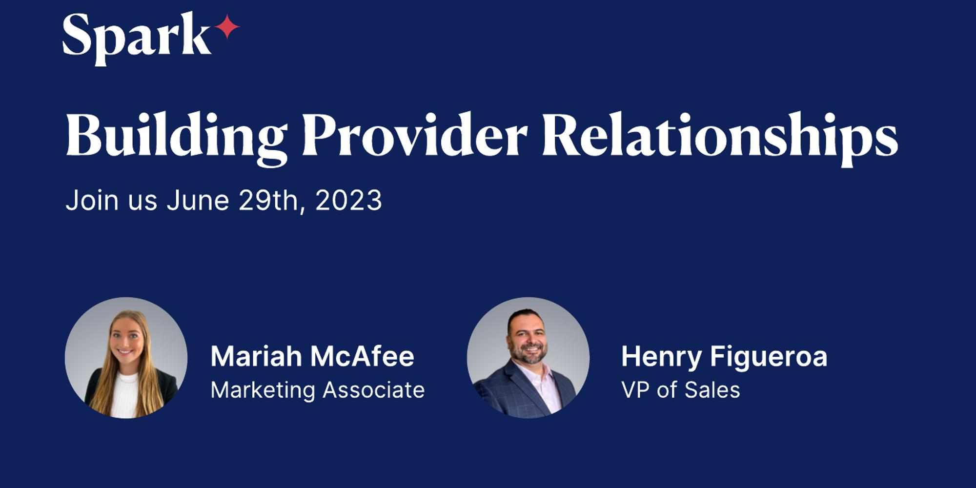 Guide to Building Successful Provider Relationships · Zoom · Luma