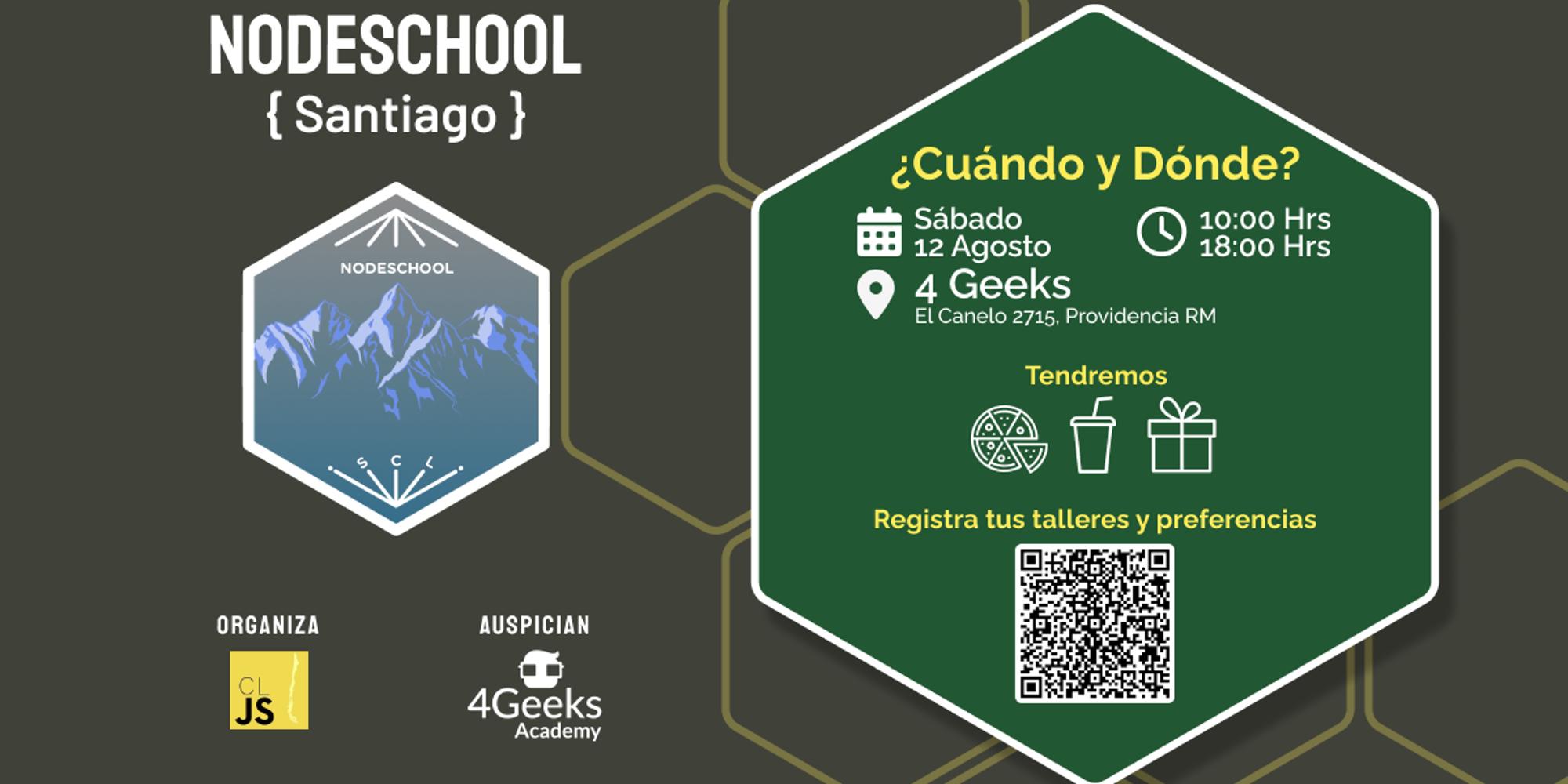NodeSchool Santiago: Agosto 2023 · Luma