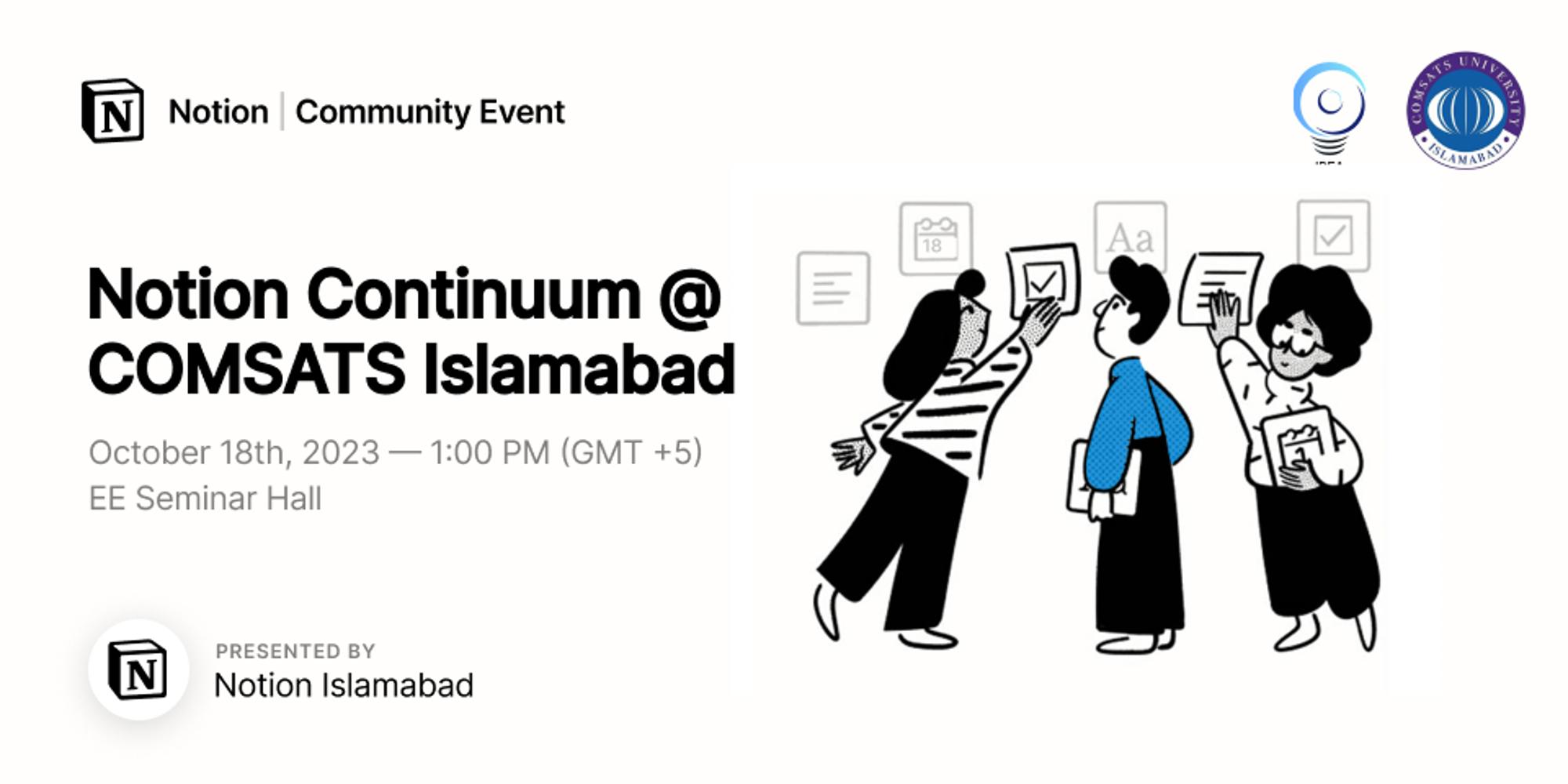 Notion Continuum @ COMSATS Islamabad · Luma