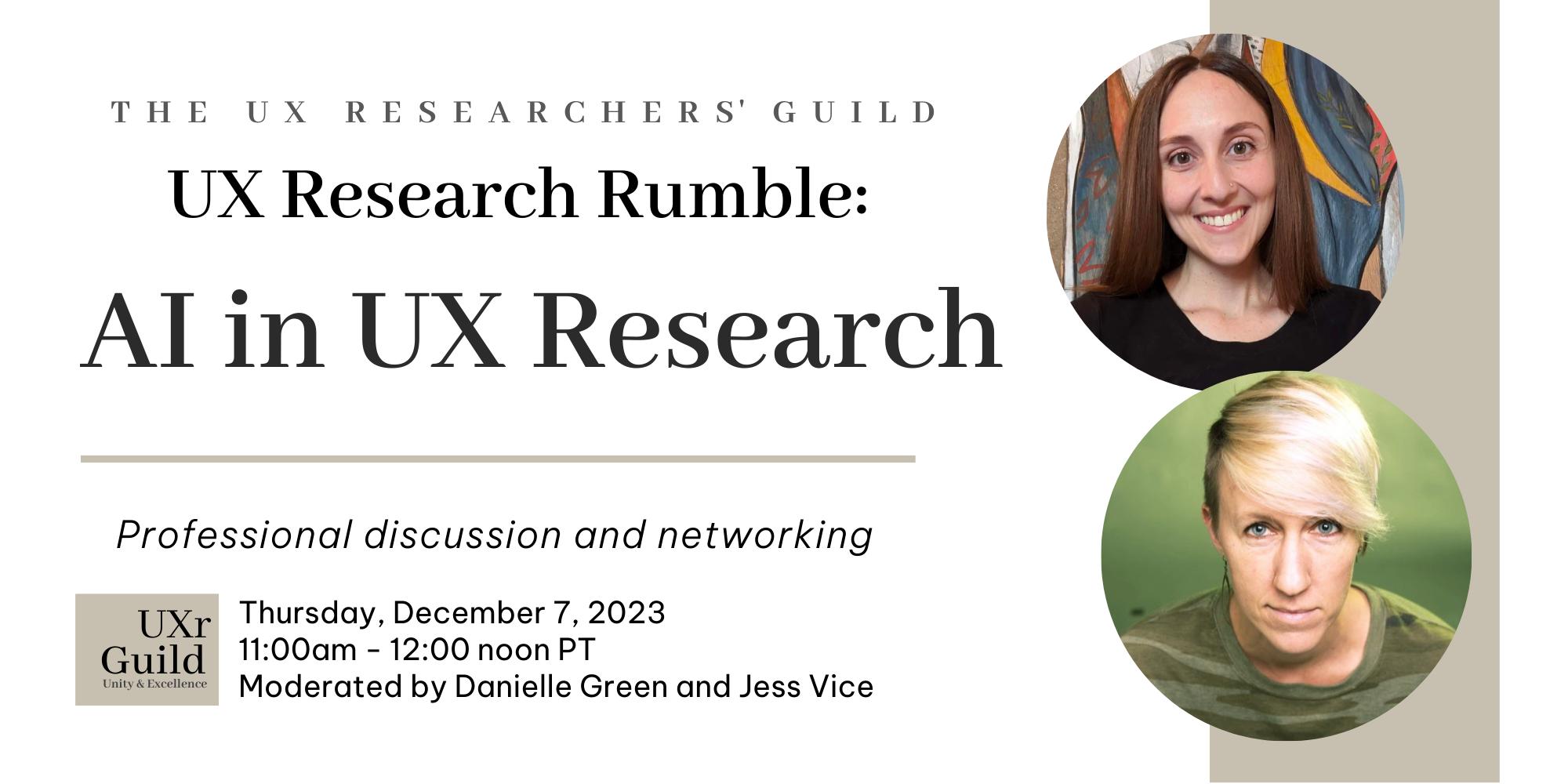 UX Research Rumble -AI in UX Research · Zoom · Luma