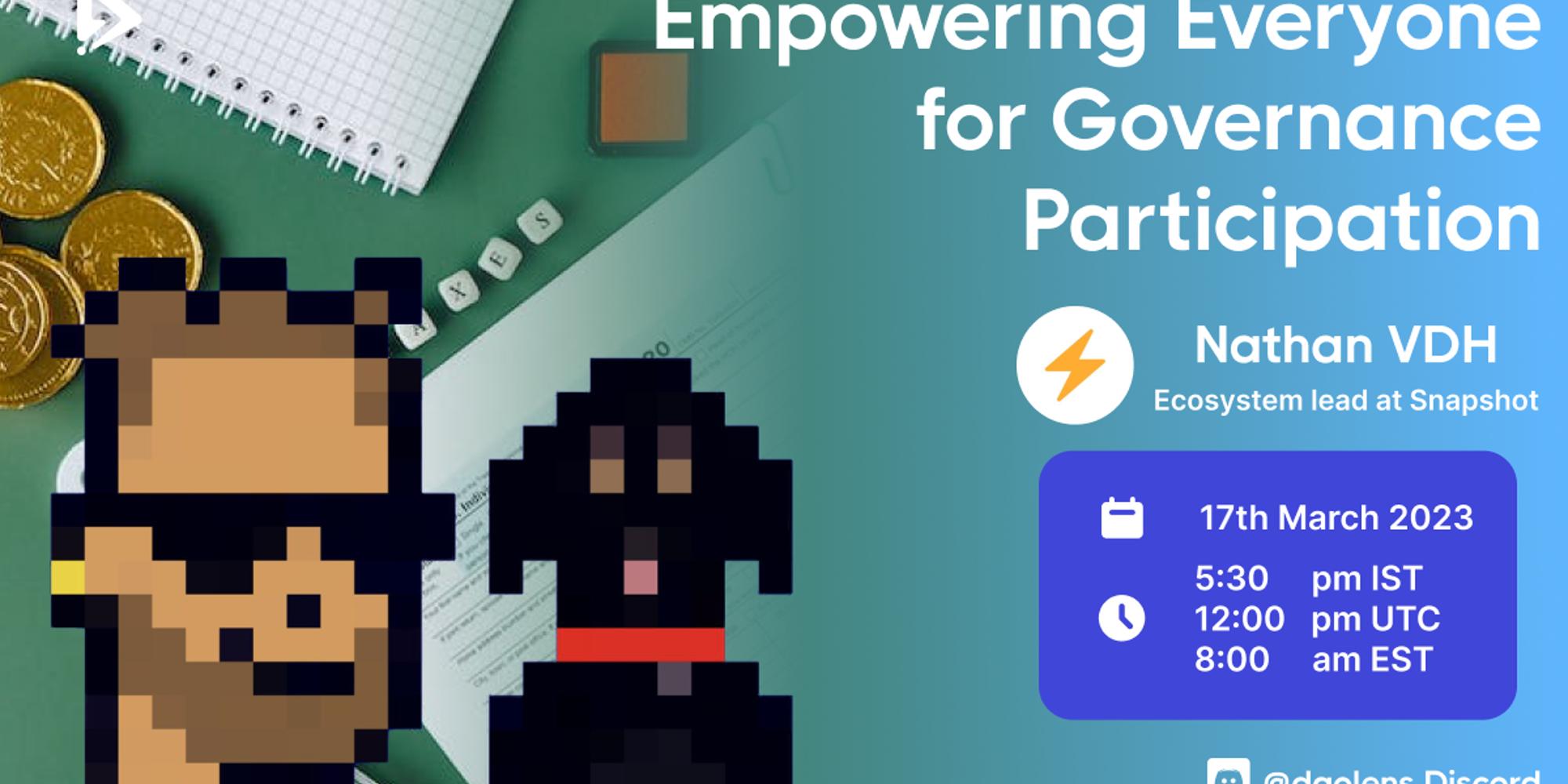 Importance of experimenting with Governance ft. Nathan, Snapshot · Luma