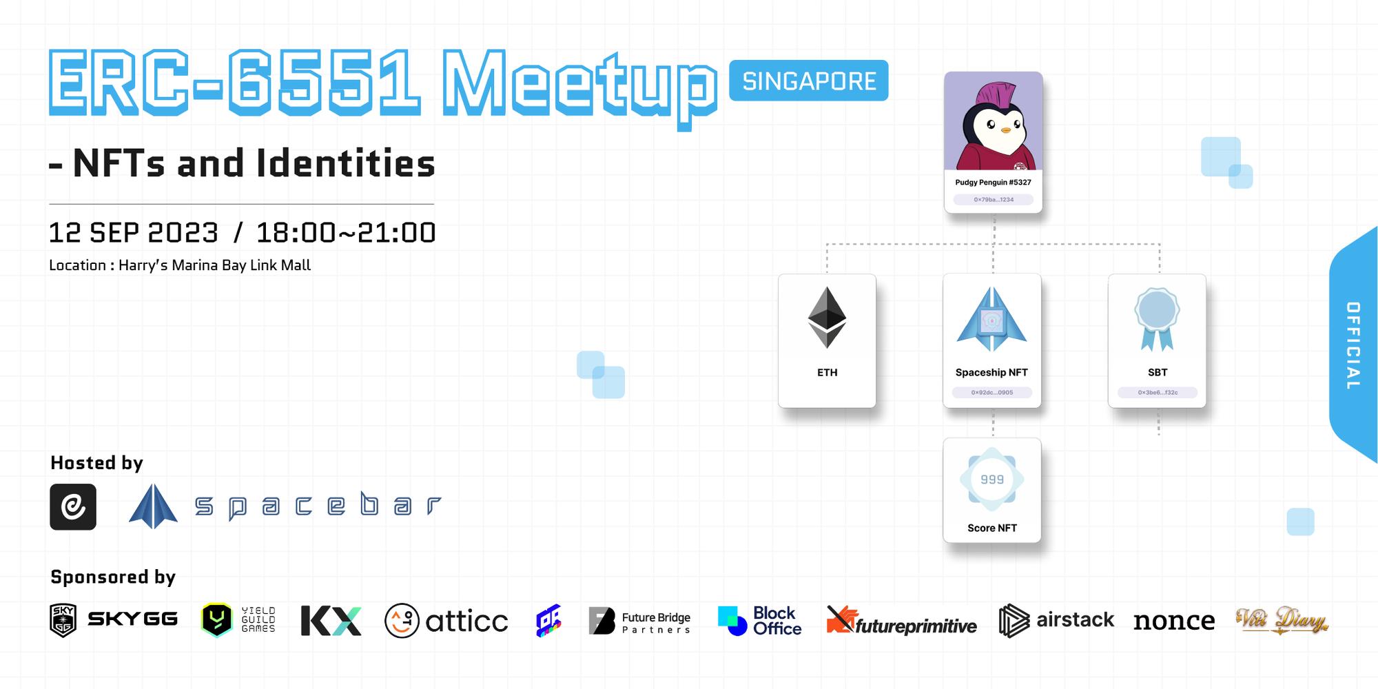 Official ERC-6551 Meetup: NFTs and Identities by Spacebar and Tokenbound.org · Luma