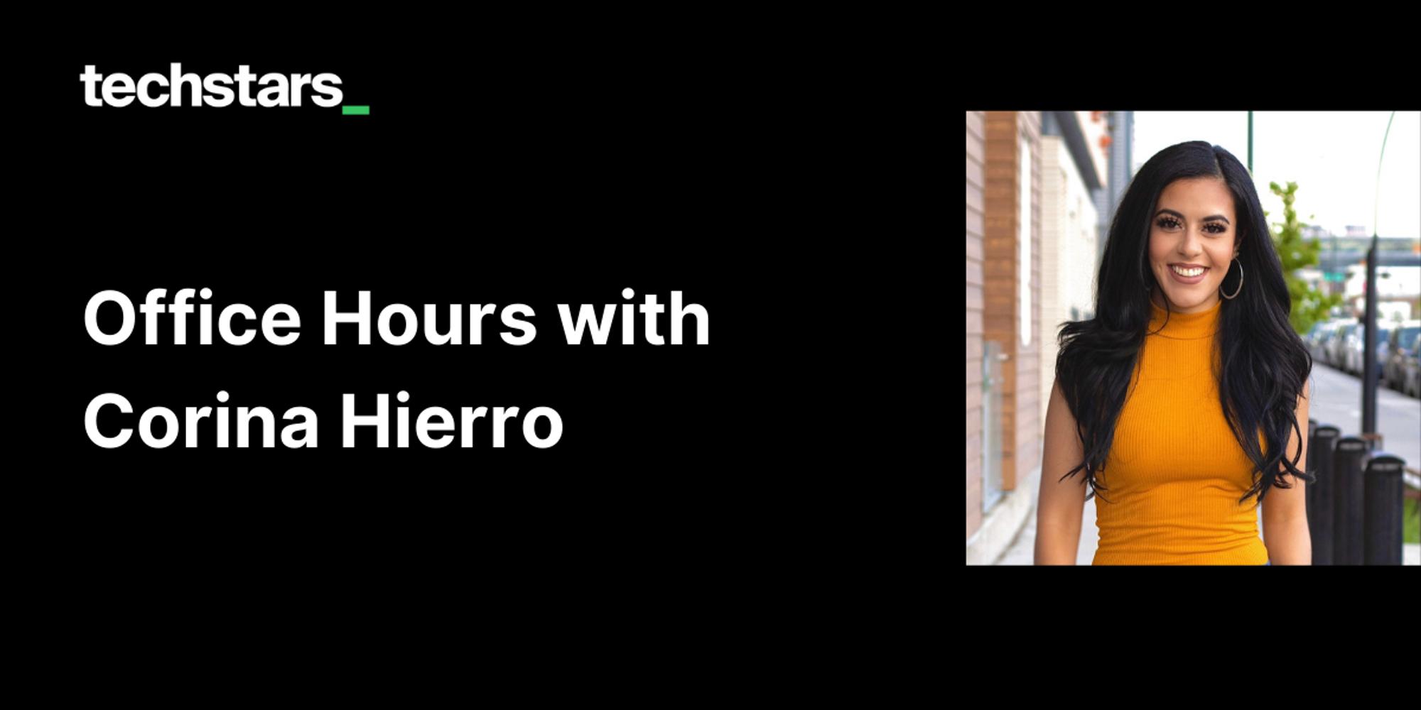 Office Hours with Corina Hierro · Zoom · Luma