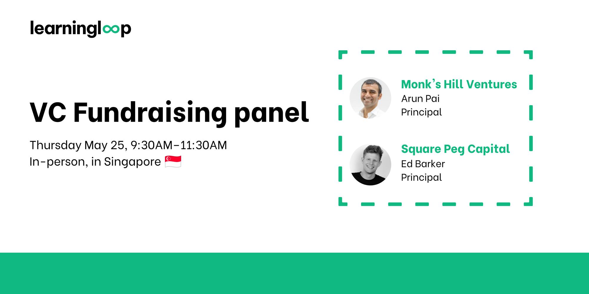 VC Fundraising panel with Monk's Hill Ventures & Square Peg Capital · Luma
