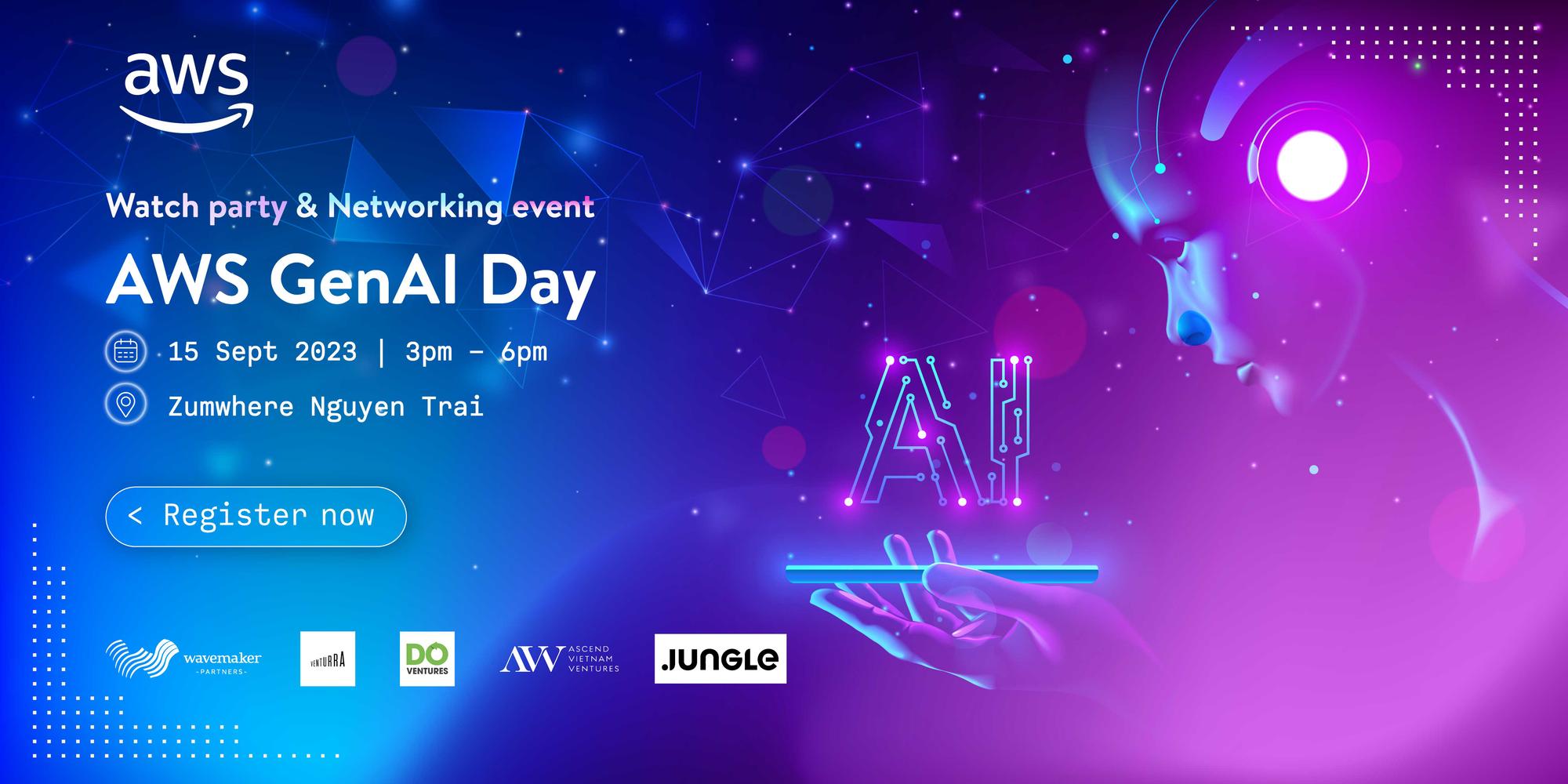 Watch Party & Networking event: AWS GenAI Day in Vietnam · Luma