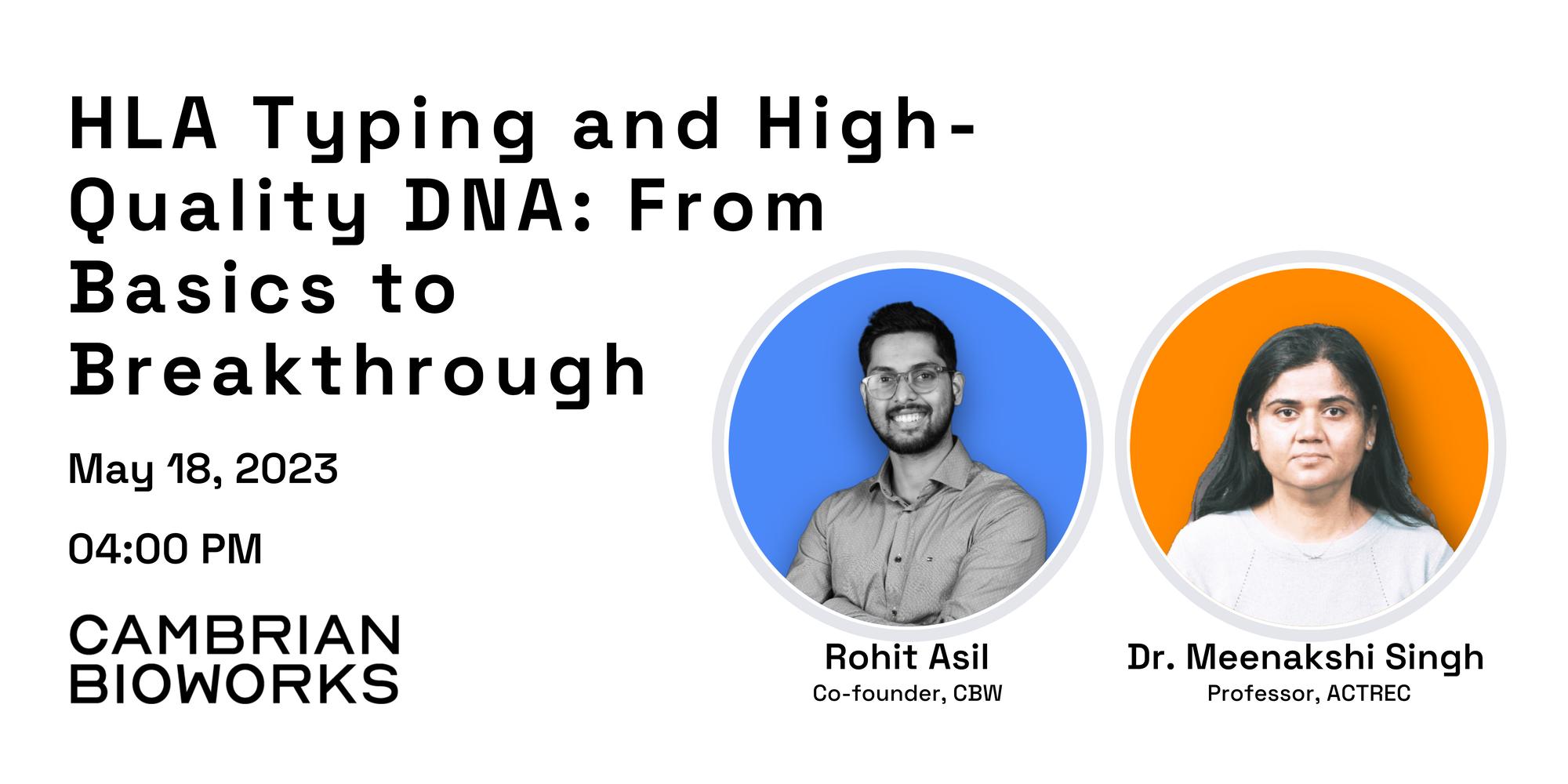 Webinar - HLA Typing and High-Quality DNA: From Basics to Breakthrough ...