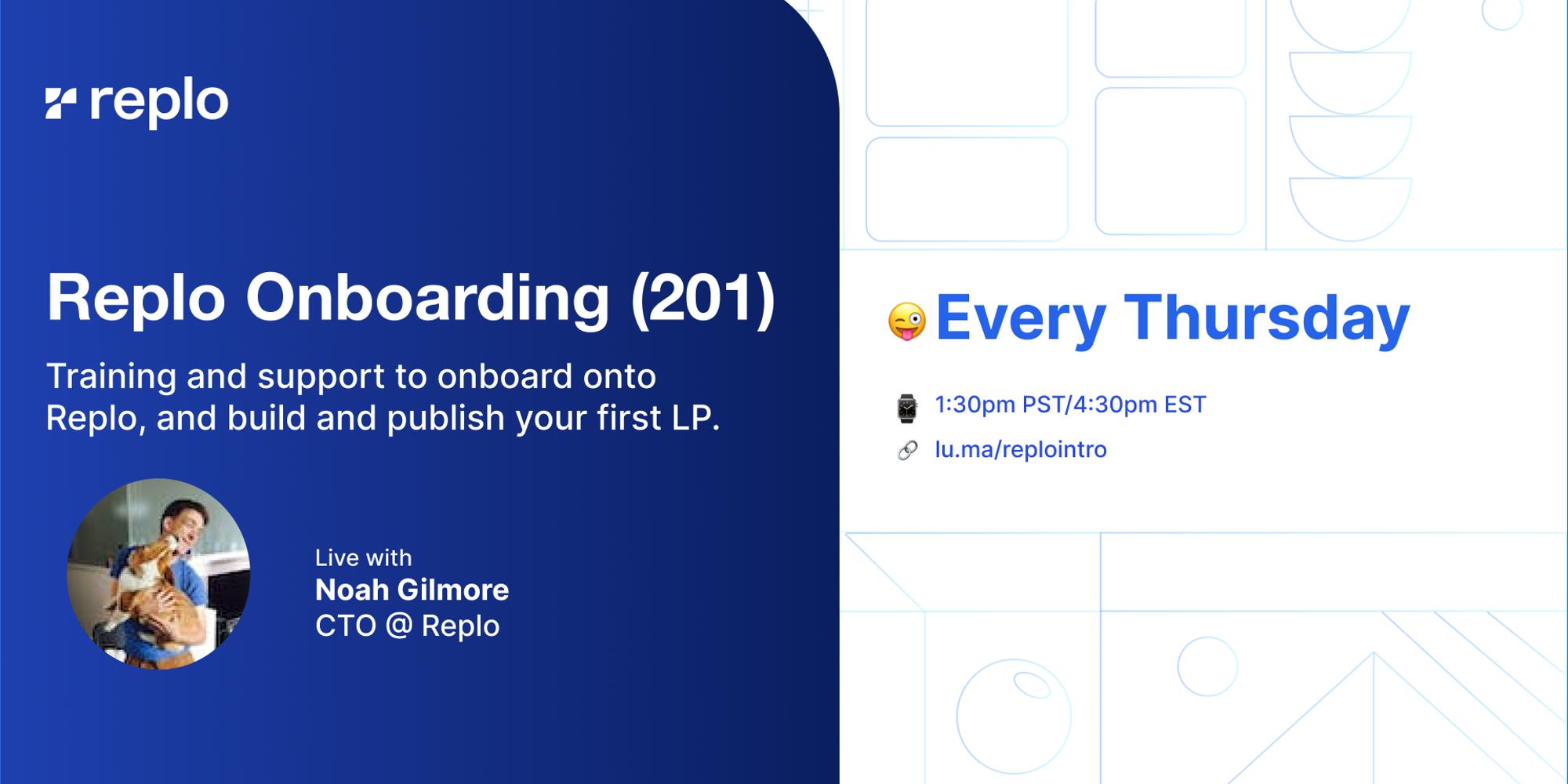 Replo Onboarding (201) · Zoom · Luma