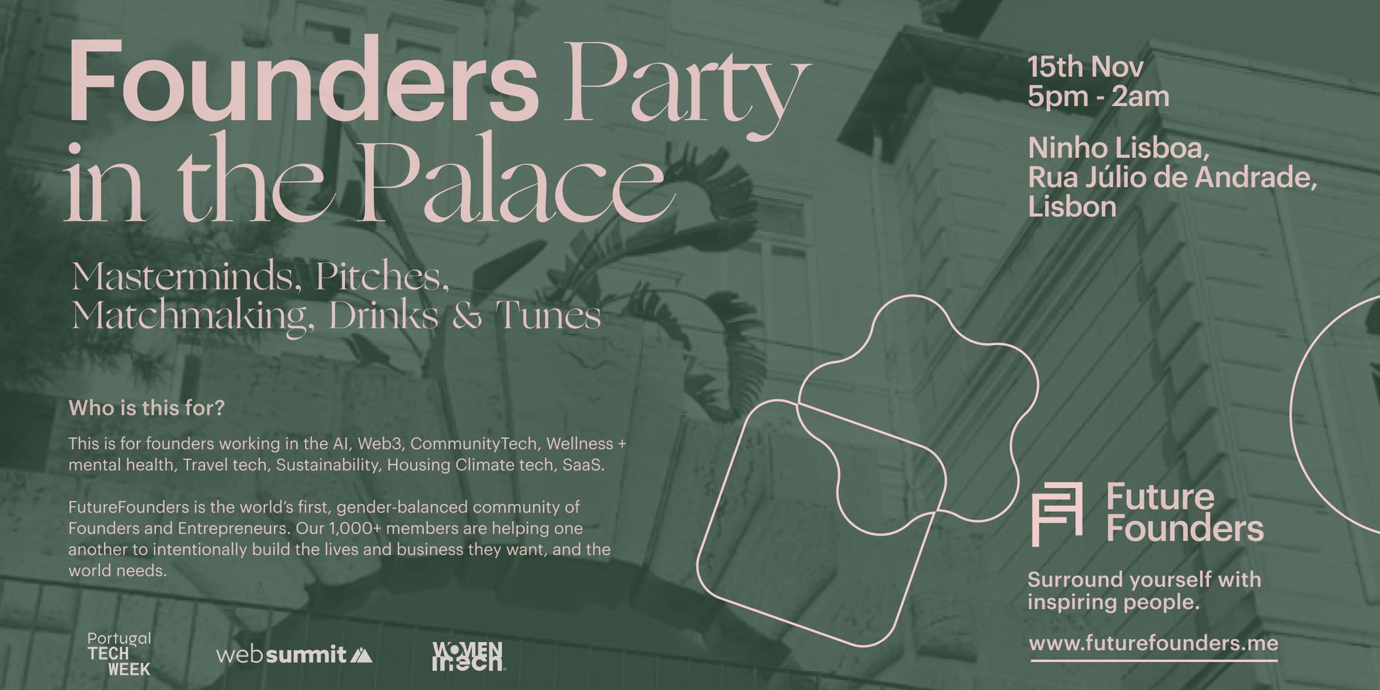🎉 15th Nov: Founders Party in the Palace · Luma