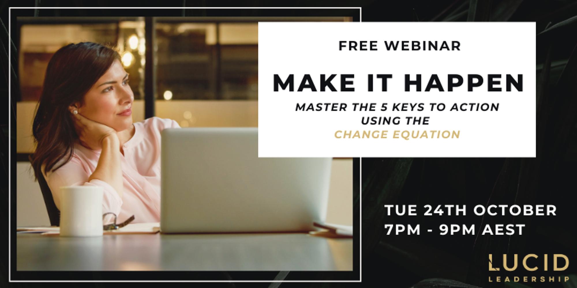 Make it Happen - Master the 5 Keys to Action · Zoom · Luma