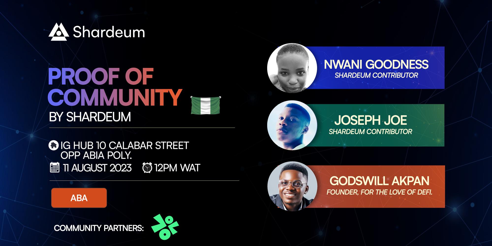 Shardeum ABA, Nigeria Web3 WorkShop · Luma