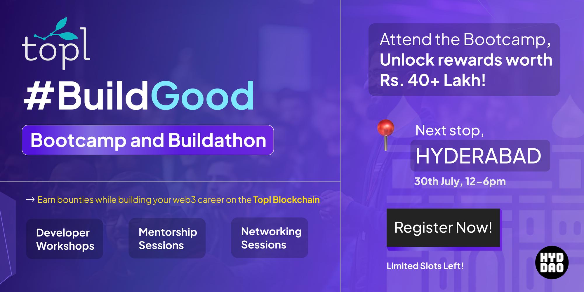 BuildGood BootCamp: Hyderabad 🛠🌱 · Luma