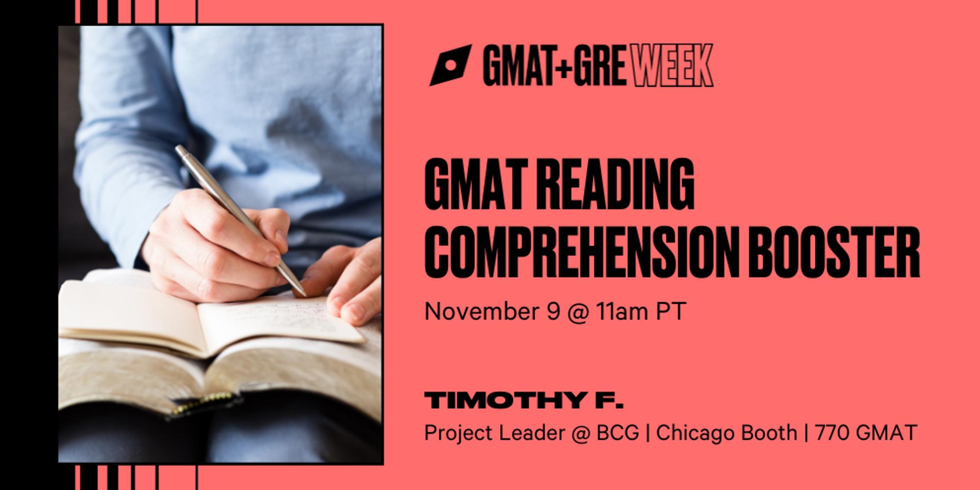 GMAT Reading Comprehension Booster · Zoom · Luma