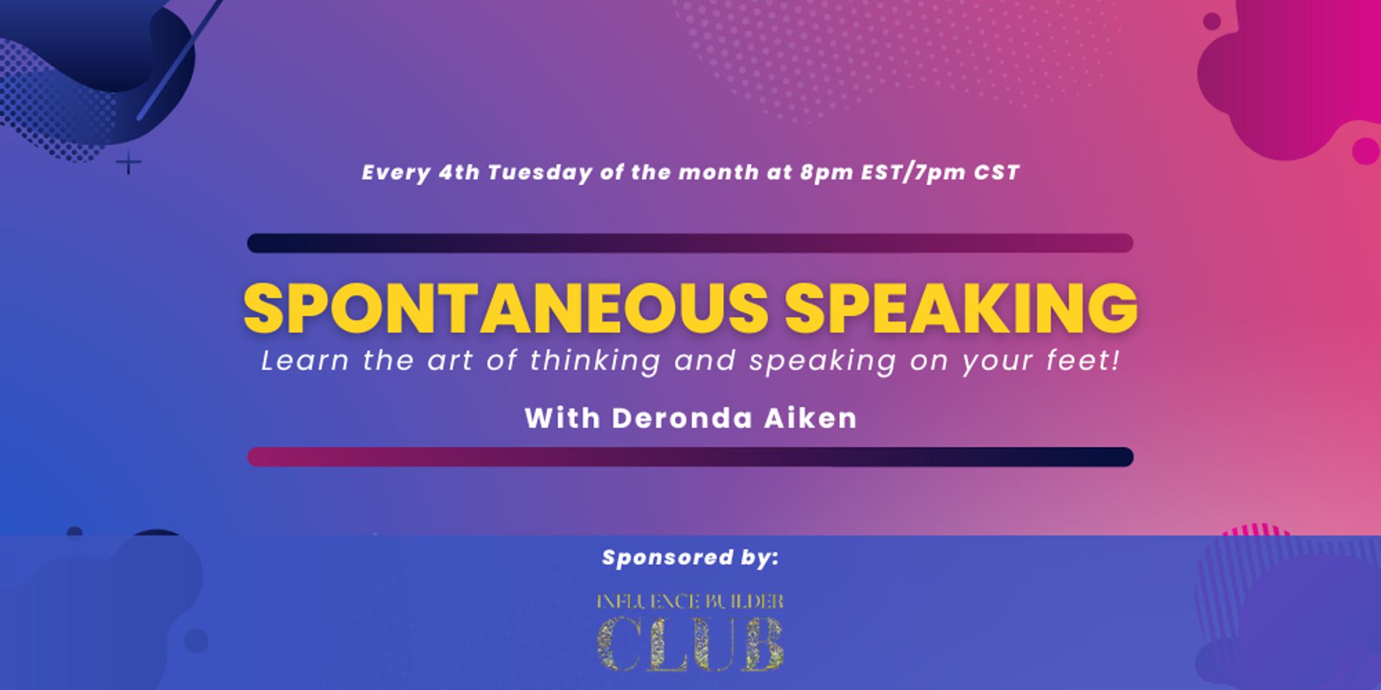 Spontaneous Speaking · Zoom · Luma