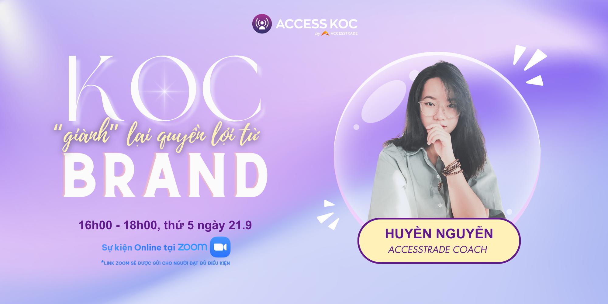 Webinar #3: Tư duy làm KOC - "giành" quyền lợi từ Brand · Zoom · Luma