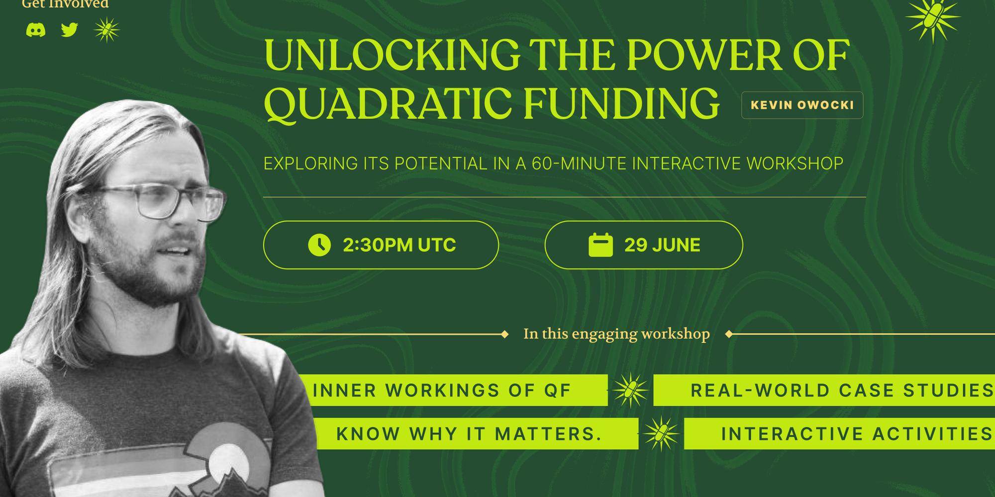 Quadratic Funding 60-Minute Workshop · Zoom · Luma
