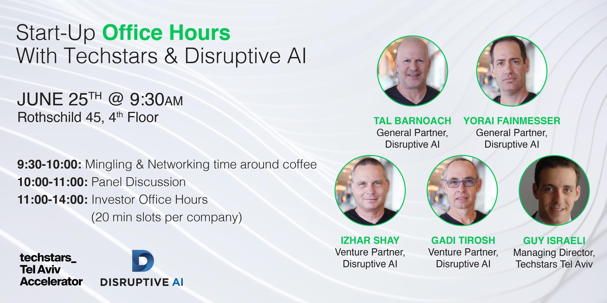 Start-Up Office Hours With Techstars & Disruptive AI · Luma
