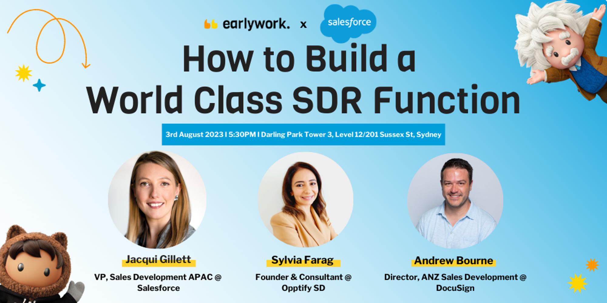 [IRL] How to Build a World Class SDR Function with Salesforce · Luma