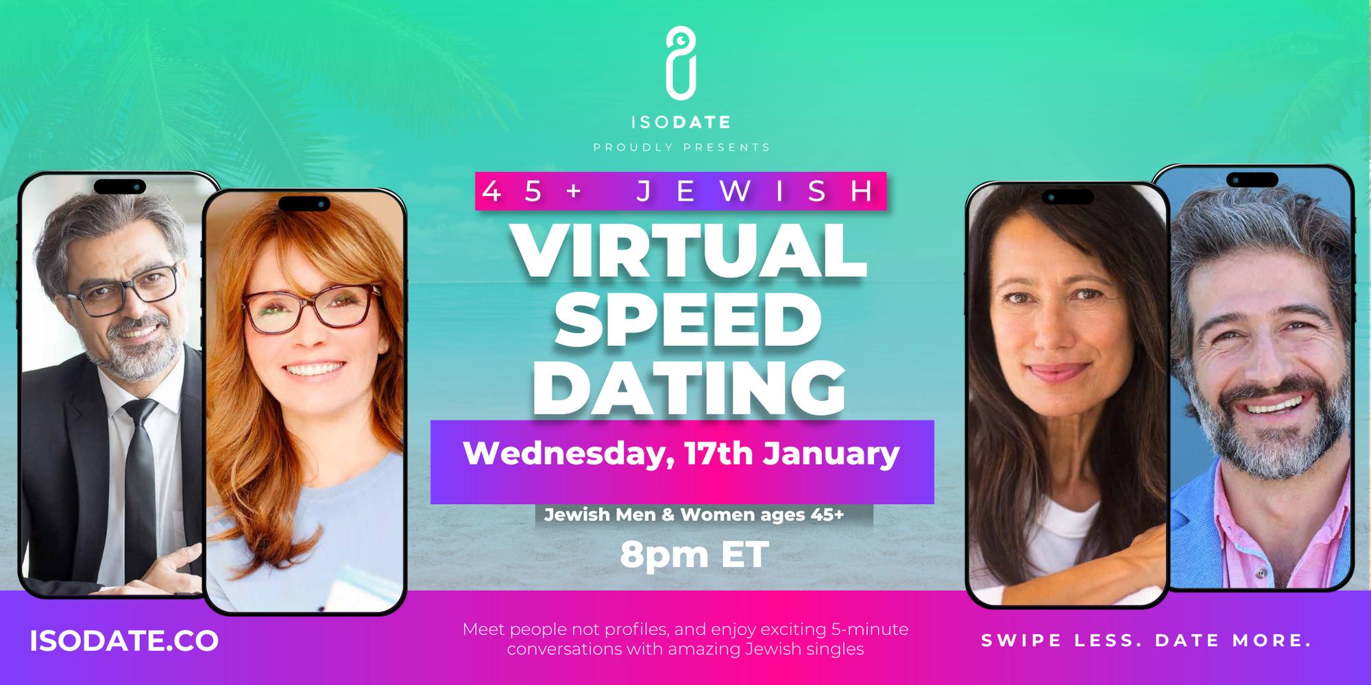 45+ Jewish Video Speed Dating · Luma