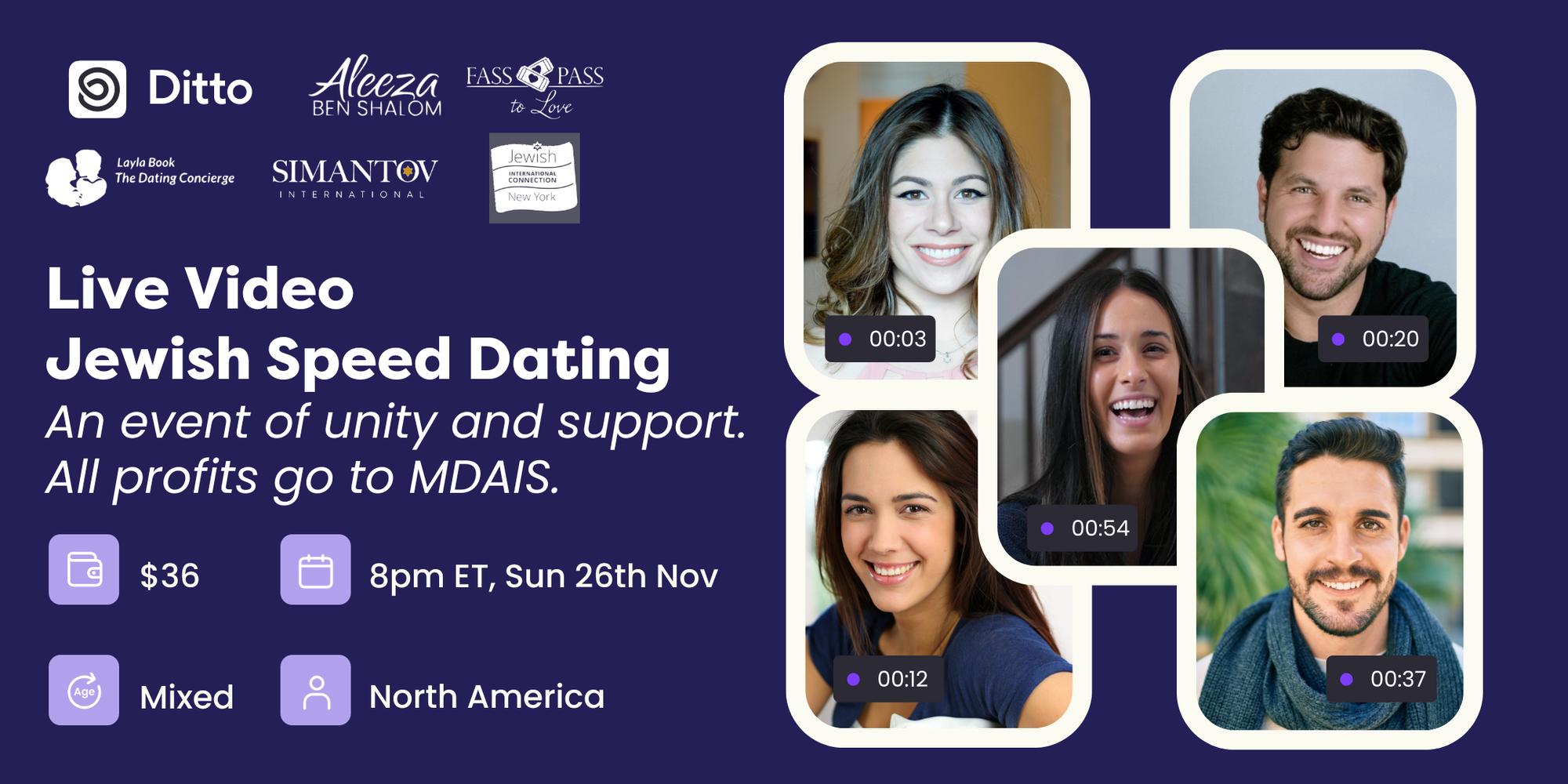 Jewish Video Speed Dating in Support of Israel · Luma