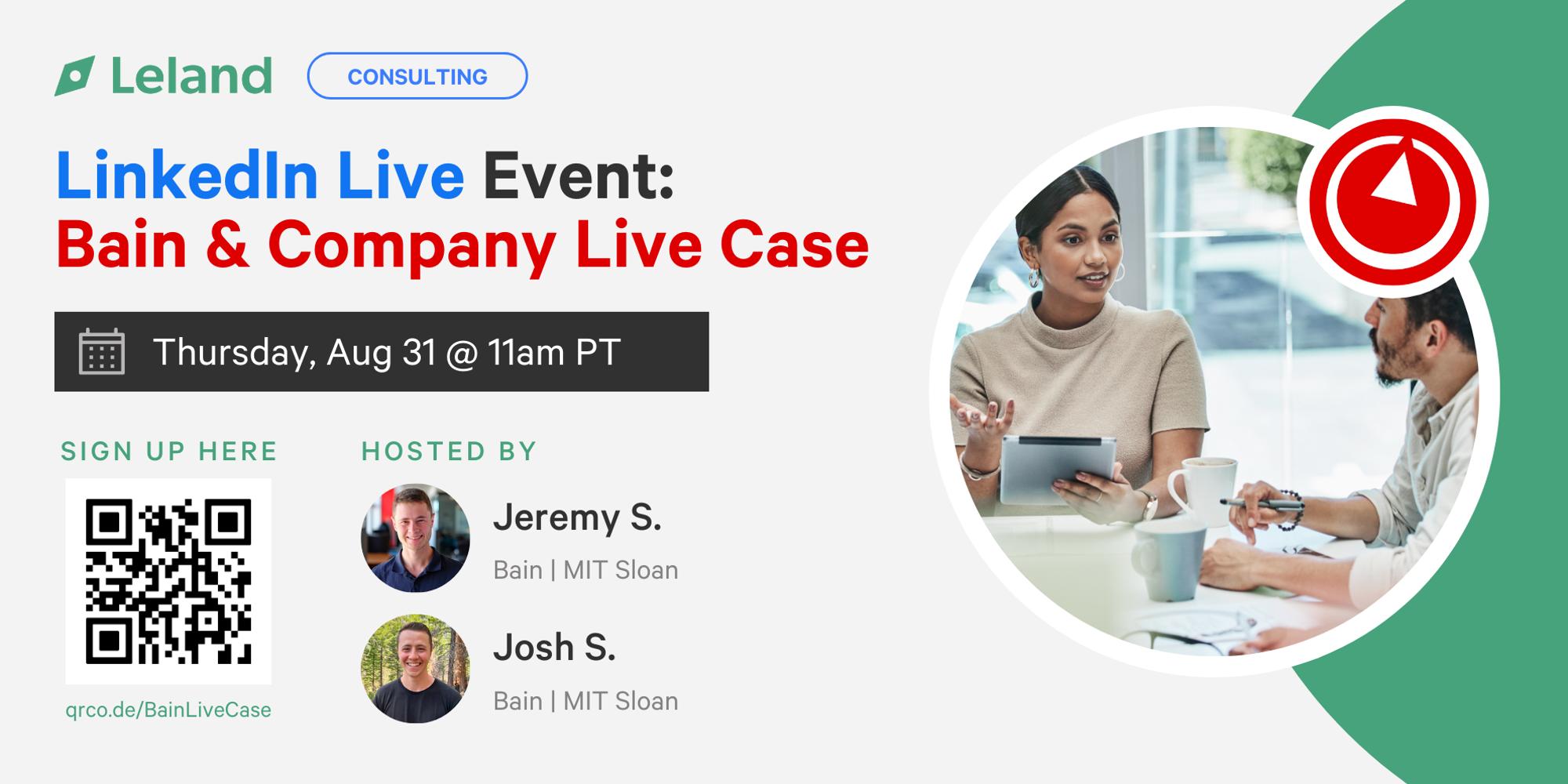 Bain & Co Live Case Interview Workshop · Luma