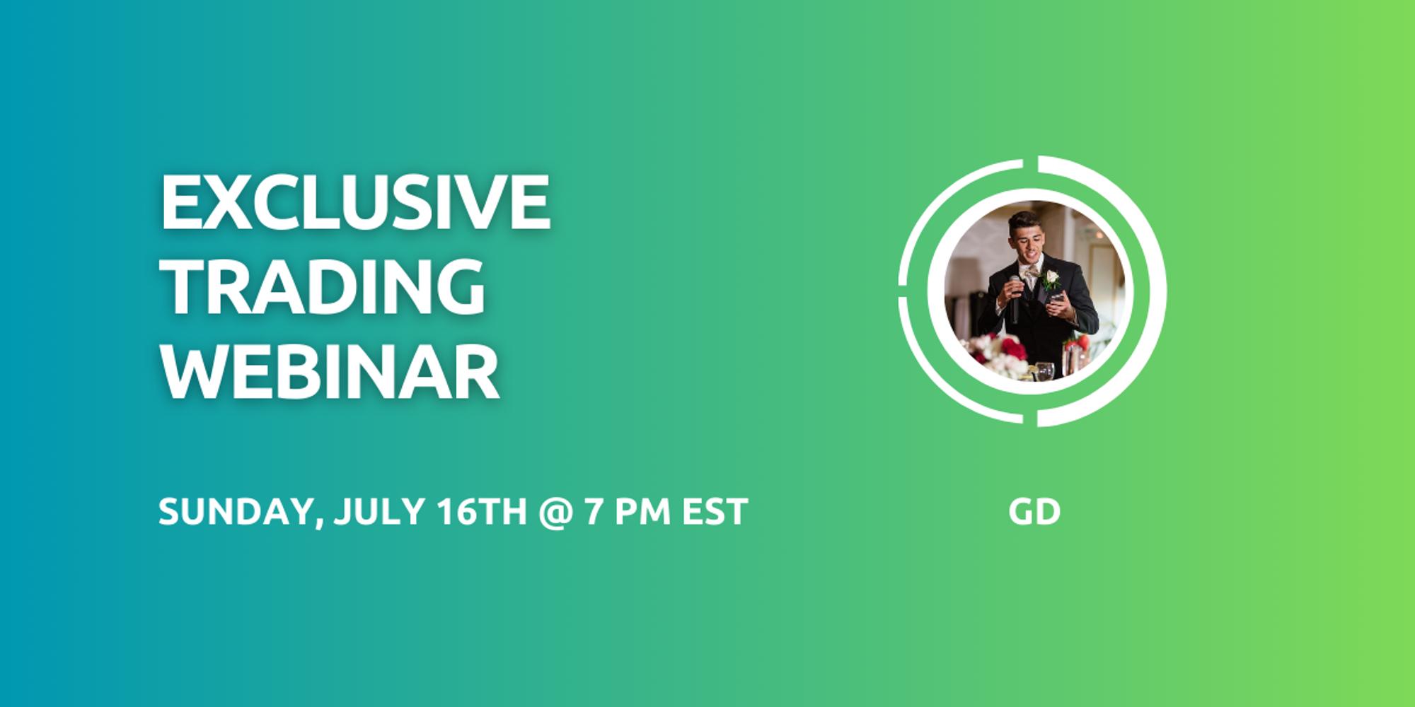 Exclusive Webinar w/ GD · Zoom · Luma