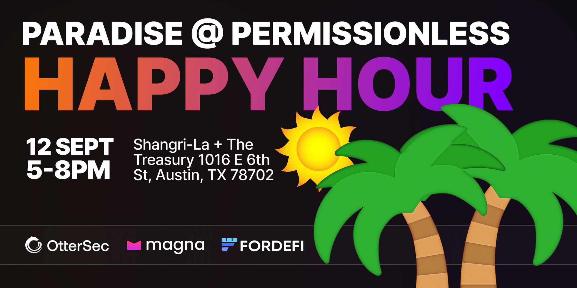 Paradise @ Permissionless · Luma