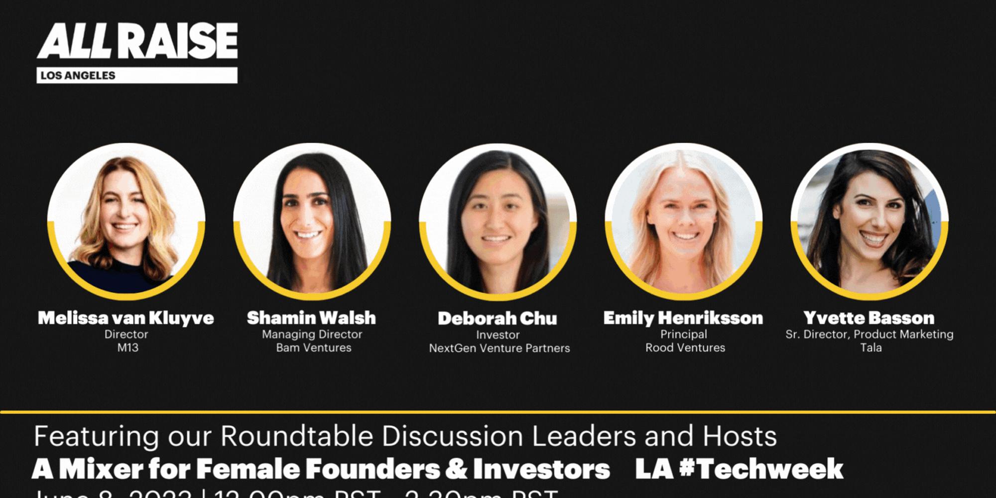 All Raise & Tala: A Mixer for Female Founders & Investors LA #Techweek · Luma