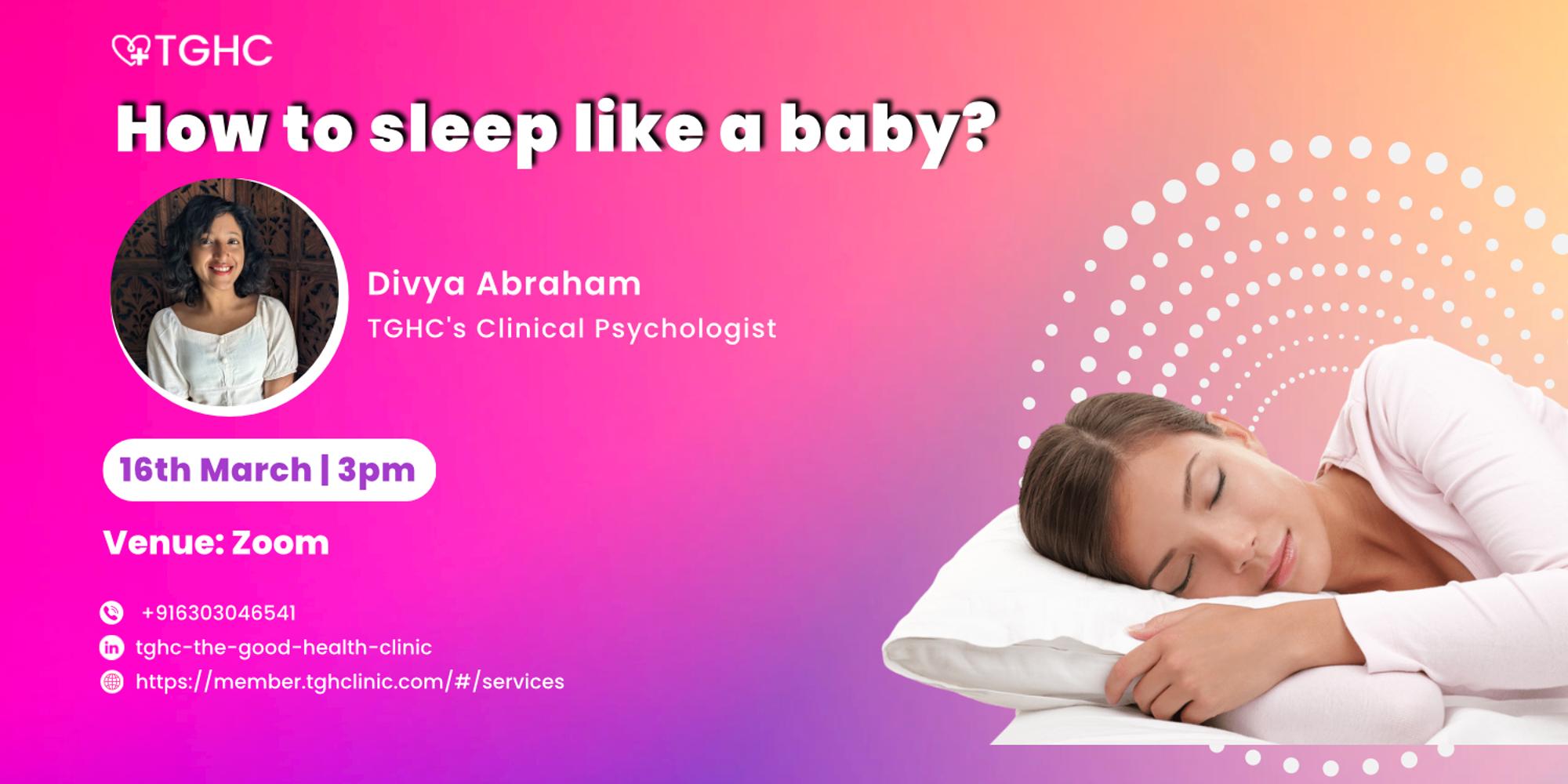 How to Sleep like a Baby? - Webinar | World Sleep Day · Zoom · Luma