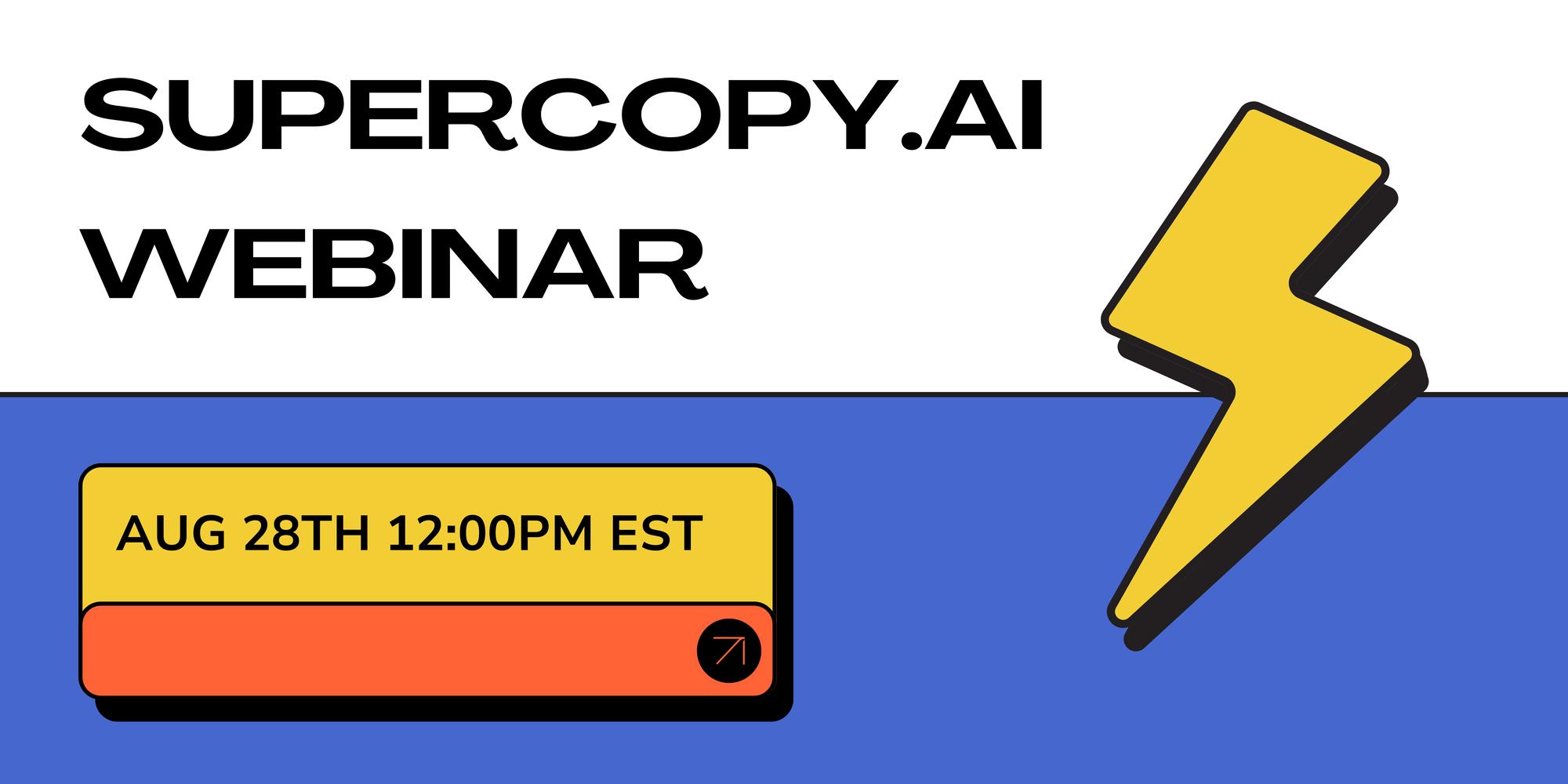 SuperCopy Webinar · Zoom · Luma