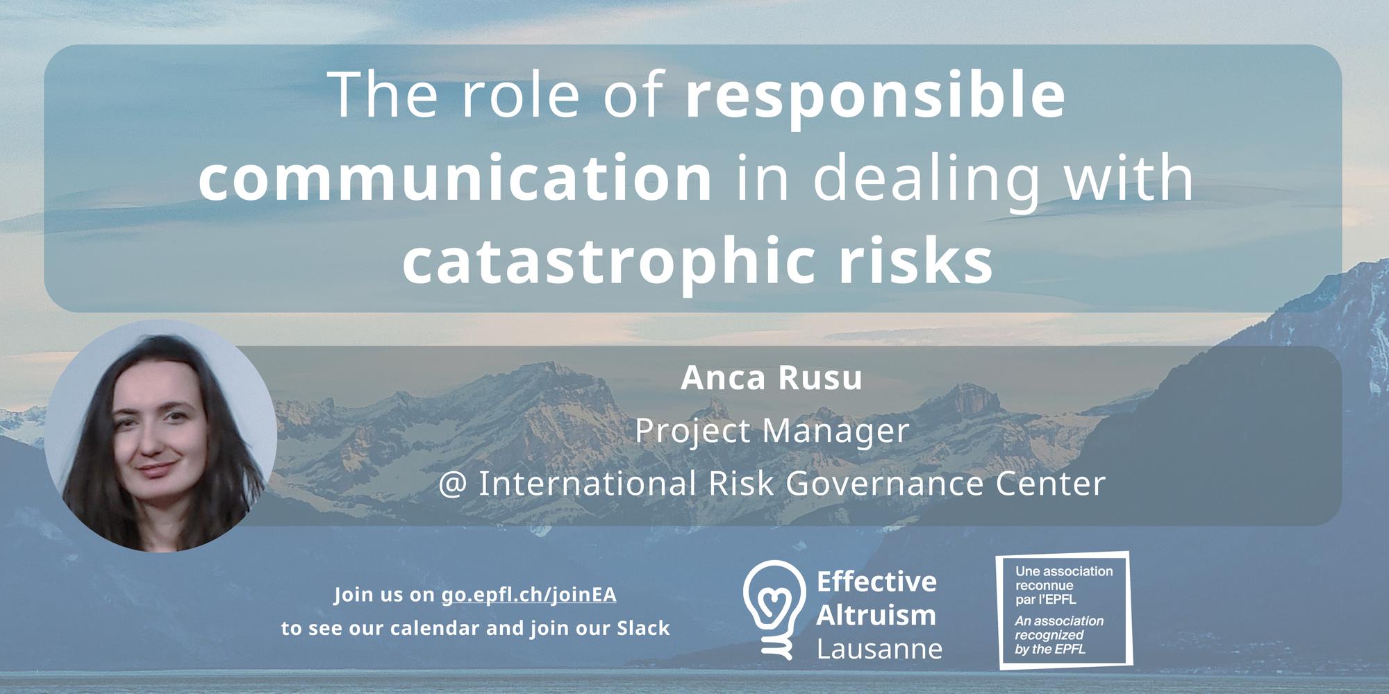 Anca Rusu - Responsible Communications & Catastrophic risks · Luma