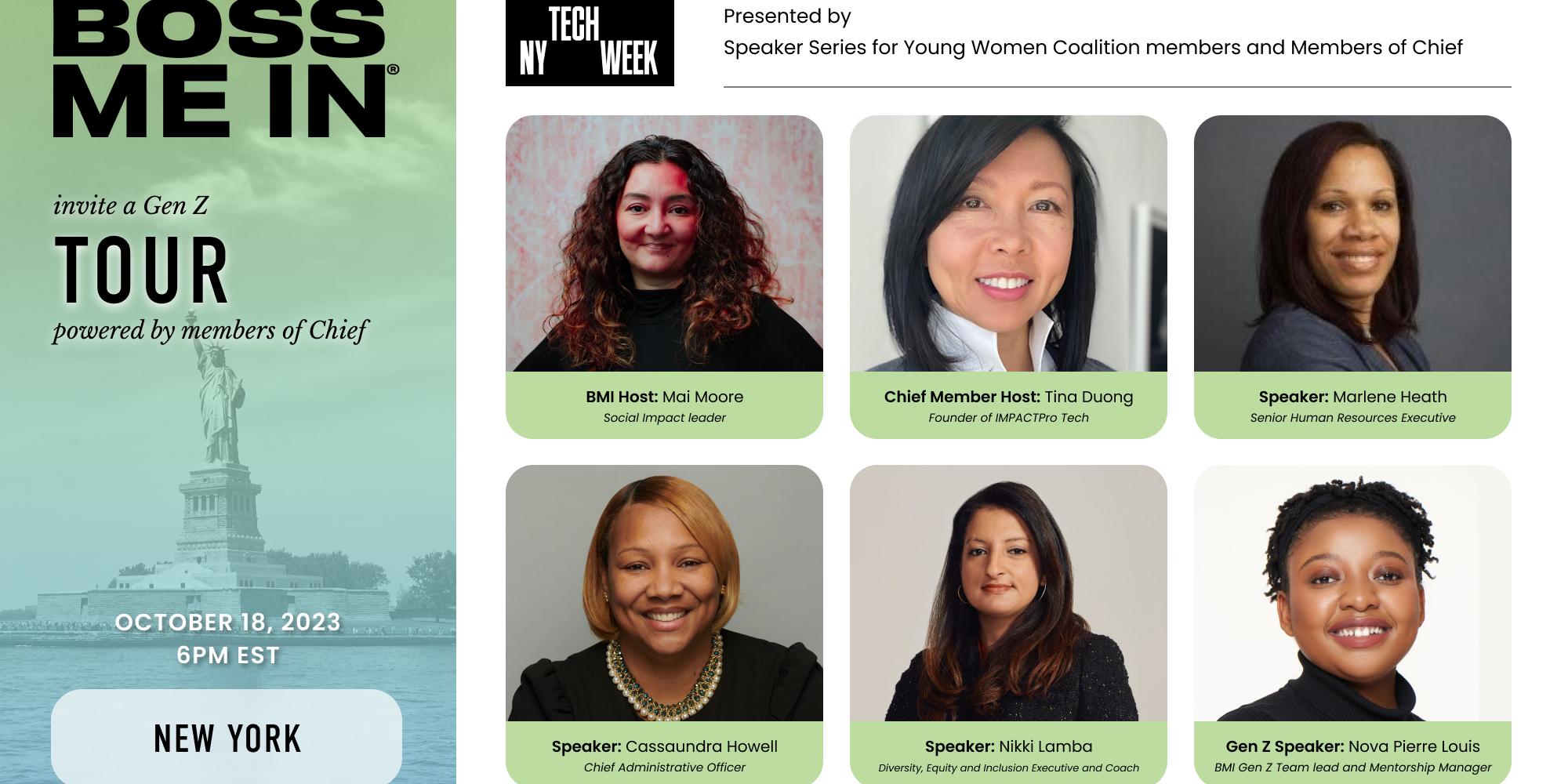 Boss Me In Invite a Gen Z Event - powered by Chief Members NY #TechWeek ...