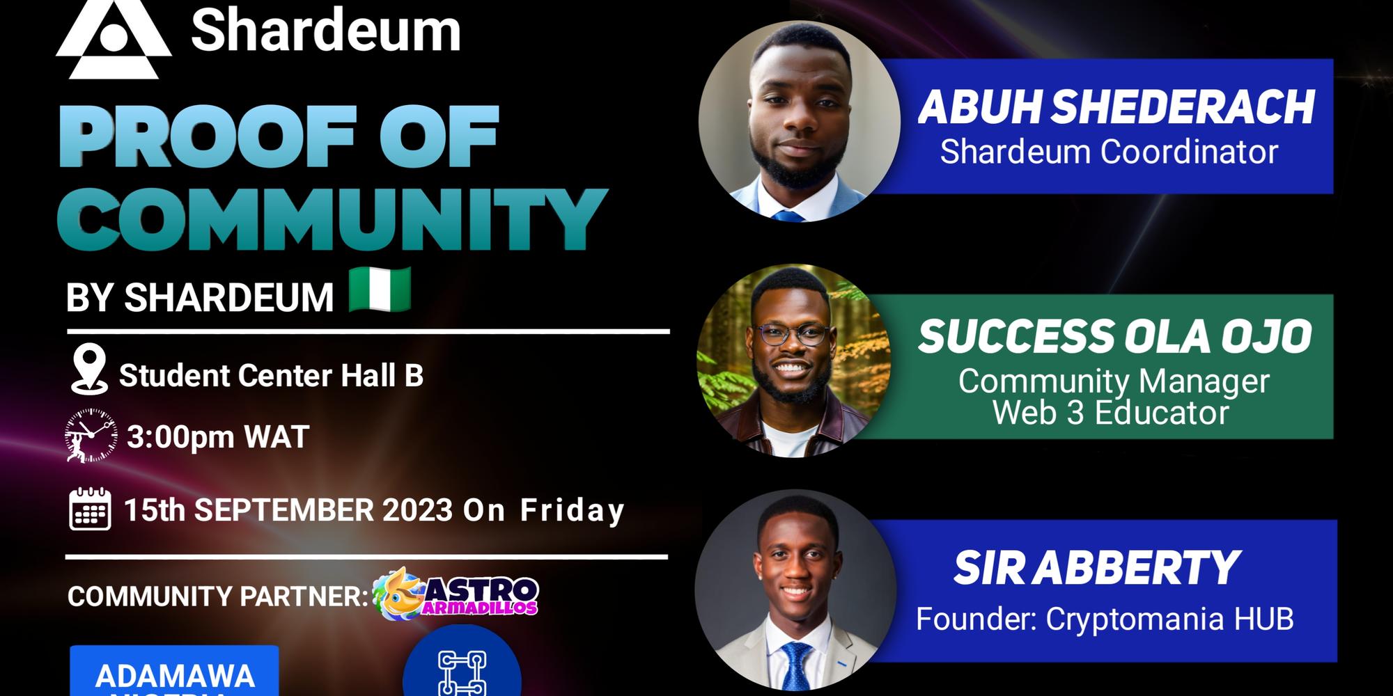 Shardeum Adamawa Web3 Meet Up · Luma