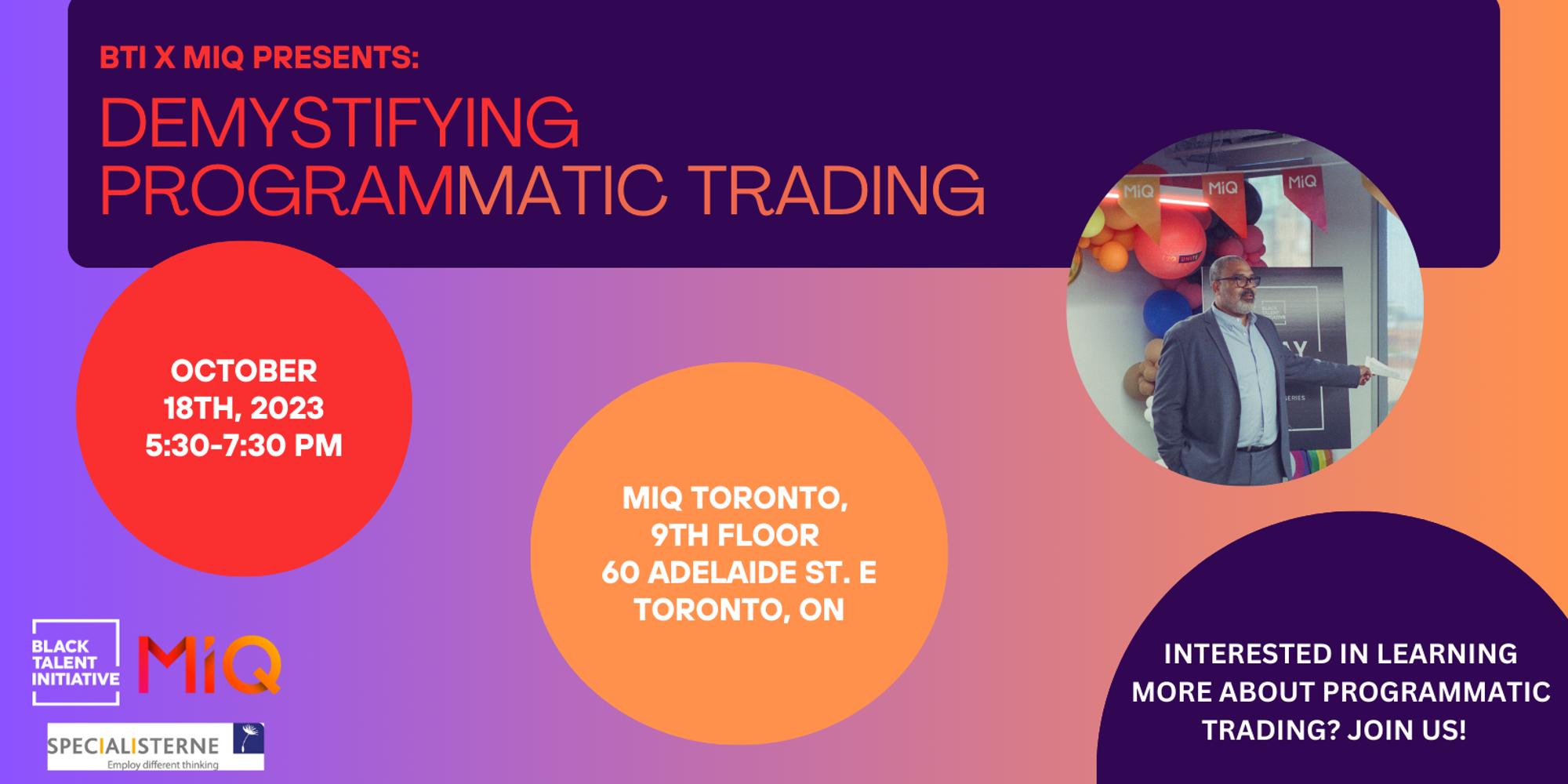 BTI x MiQ Presents: Demystifying Programmatic Trading · Luma